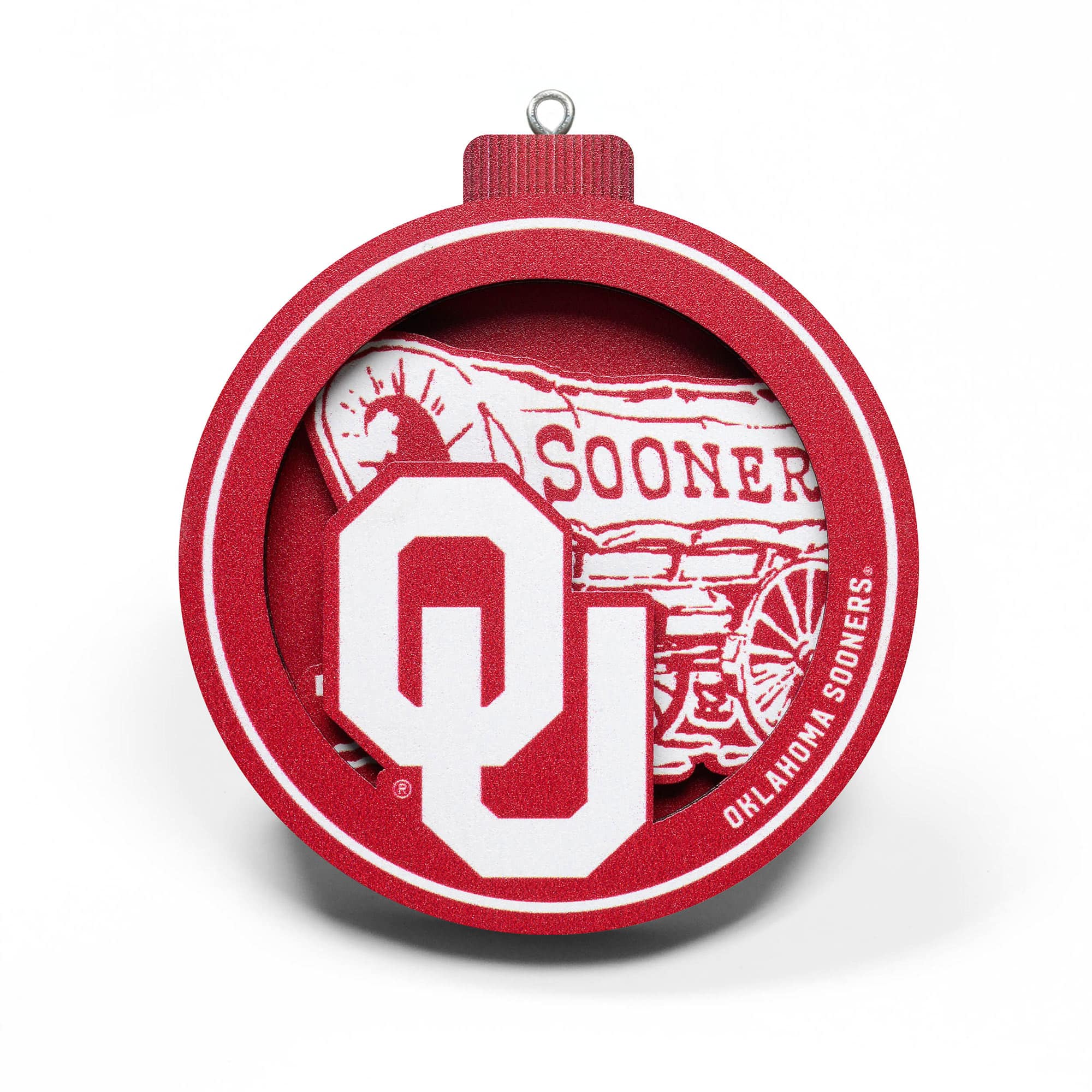YouTheFan - Oklahoma Sooners 3D Logo Series Ornament - Multicolor ...
