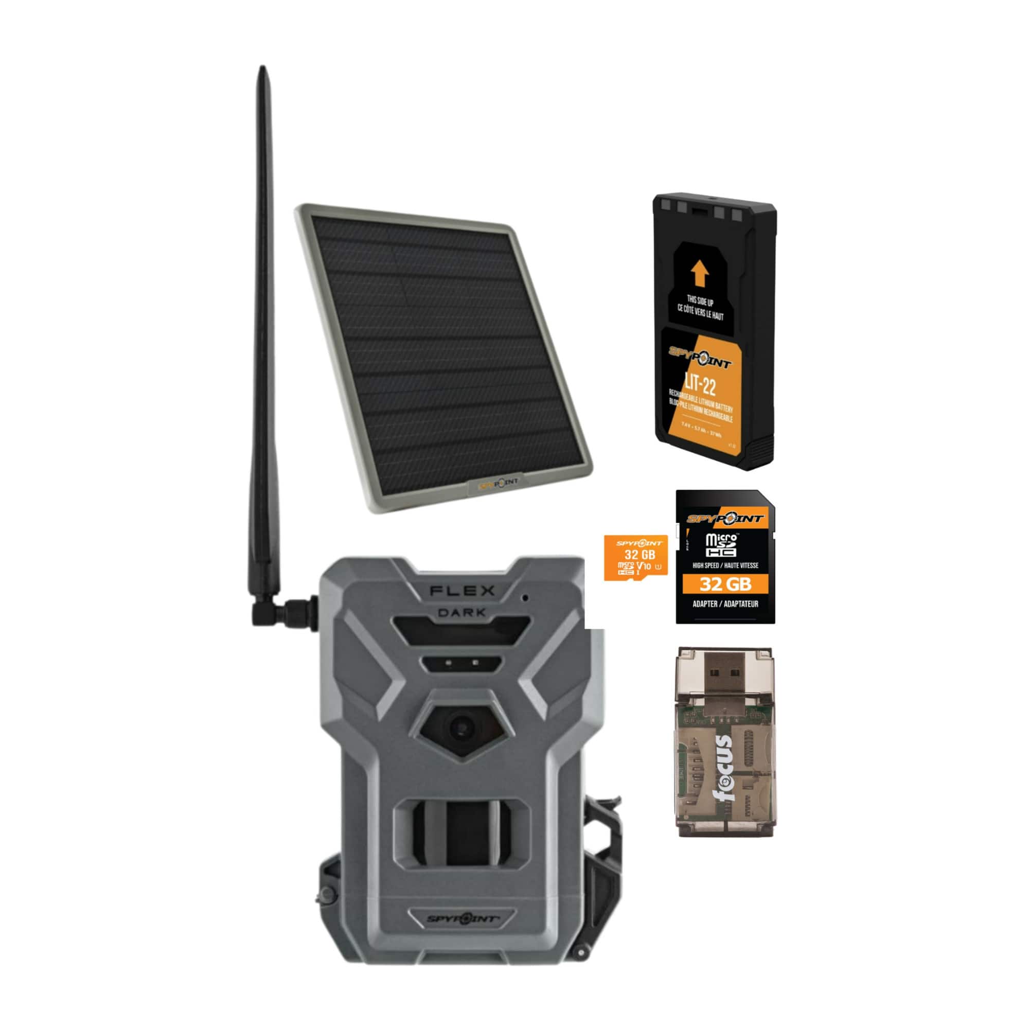 Spypoint - Flex-Dark Trail Camera with 10W Battery, 32GB SDCard and ...