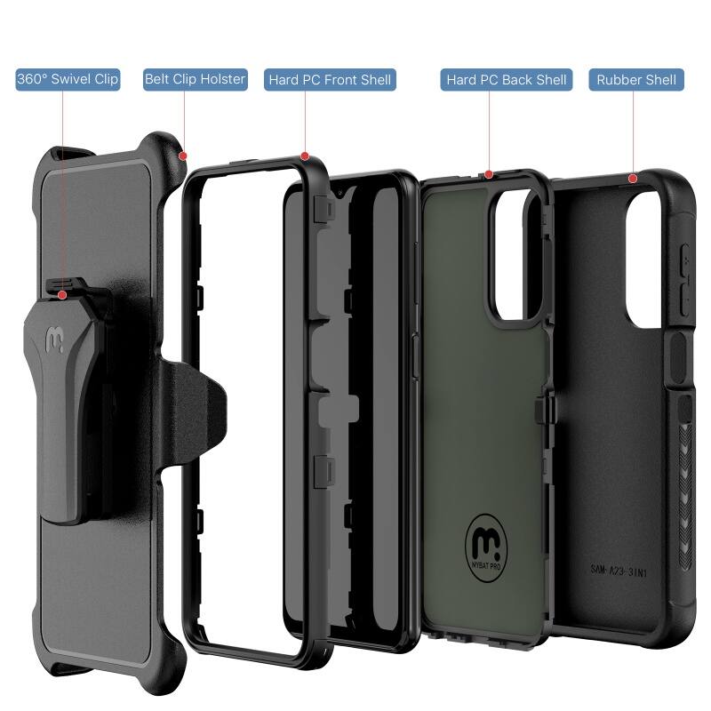 Mybat Pro Maverick Series Case with Holster for Samsung Galaxy A23 5G Black - Best Buy