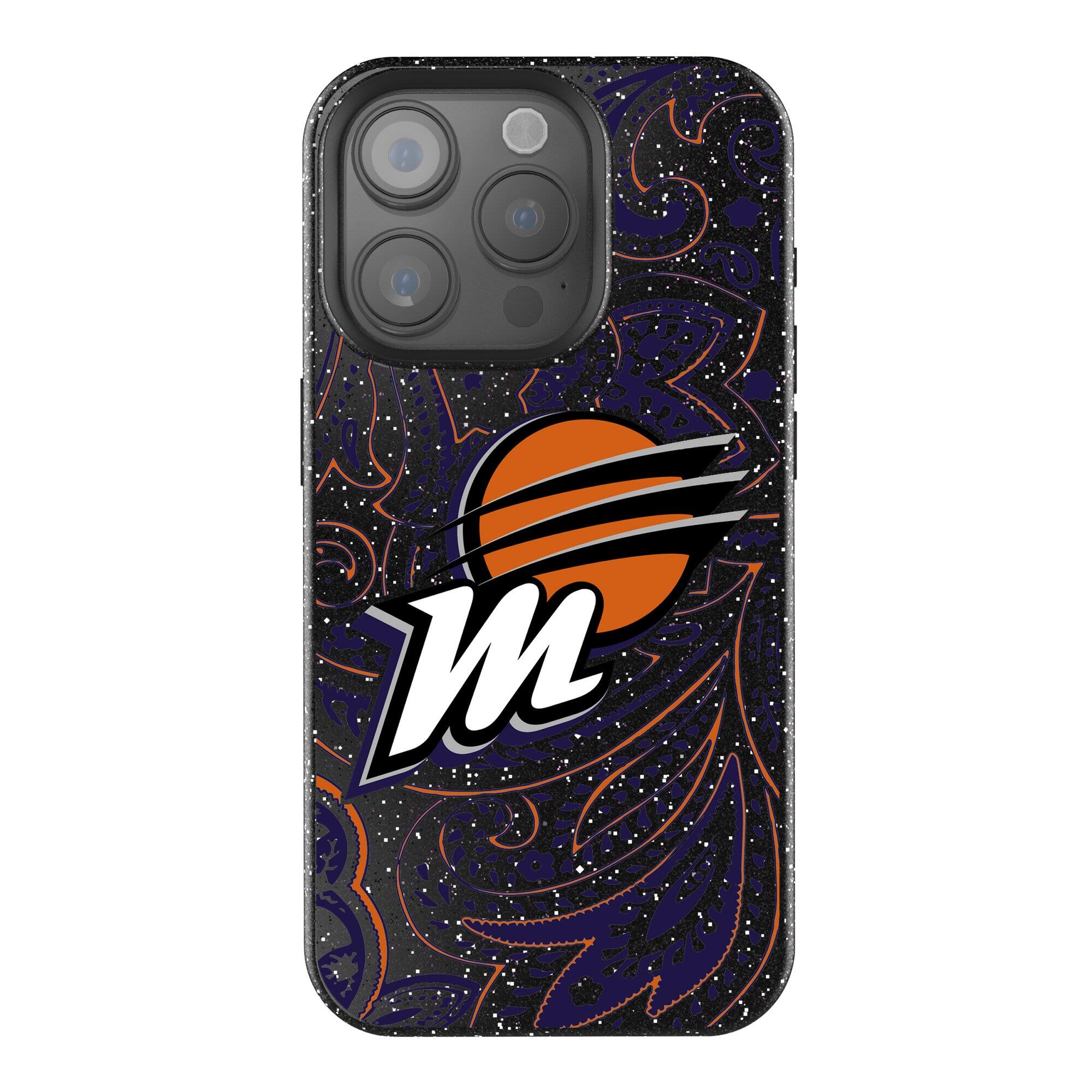 Keyscaper WNBA Phoenix Mercury Paisley Bling iPhone Case 15 Plus Black ...