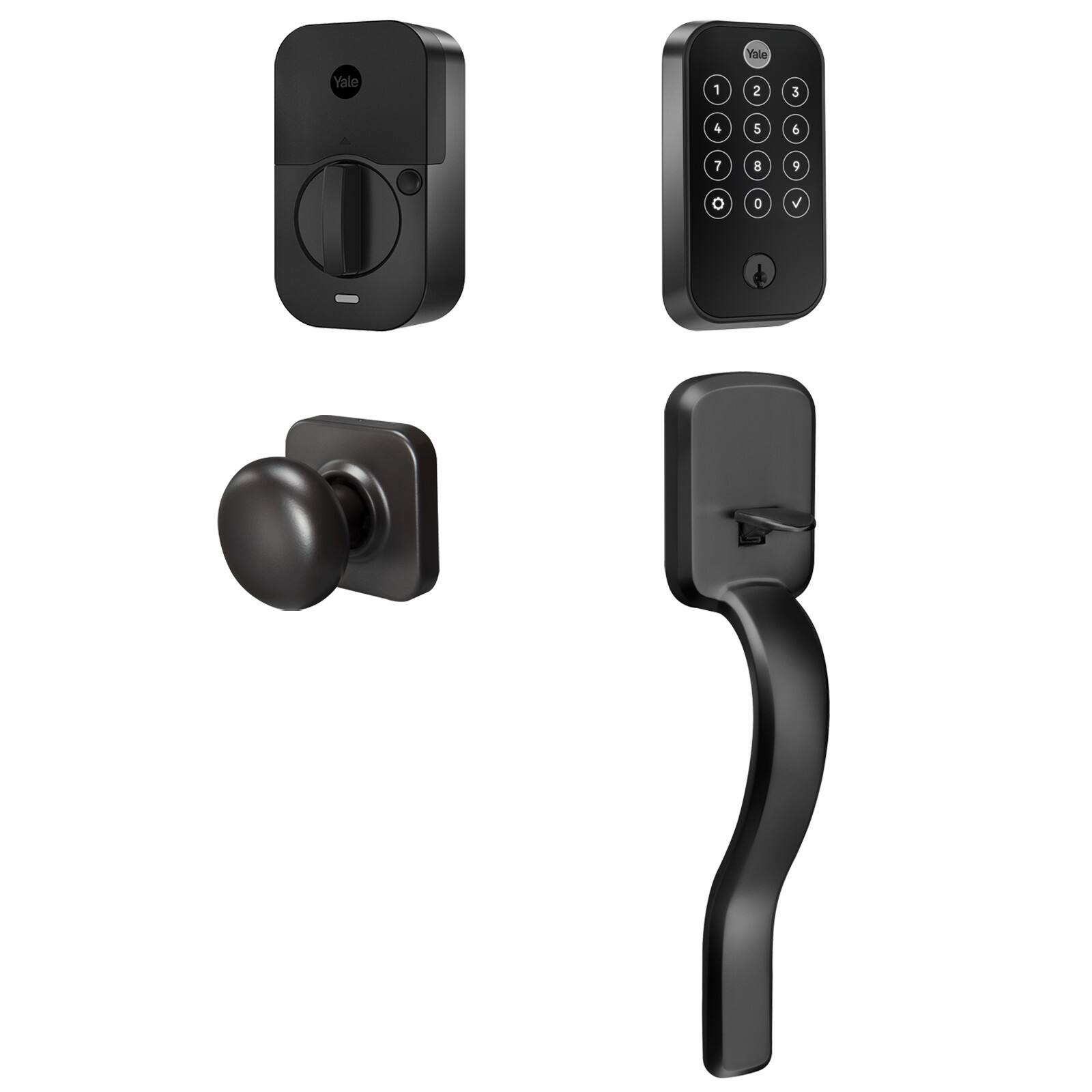 Yale Assure Lock 2 Touch with Wi Fi and Ridgefield Handle Black Suede B ...