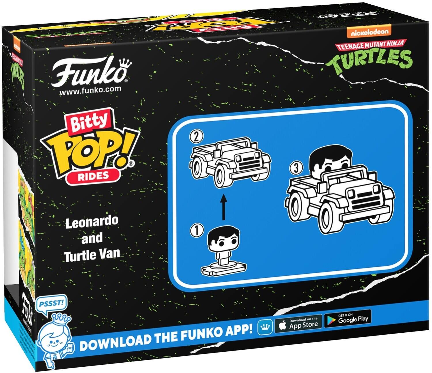 Funko Bitty POP! Ride: Teenage Mutant Ninja Turtles Leonardo with Van ...