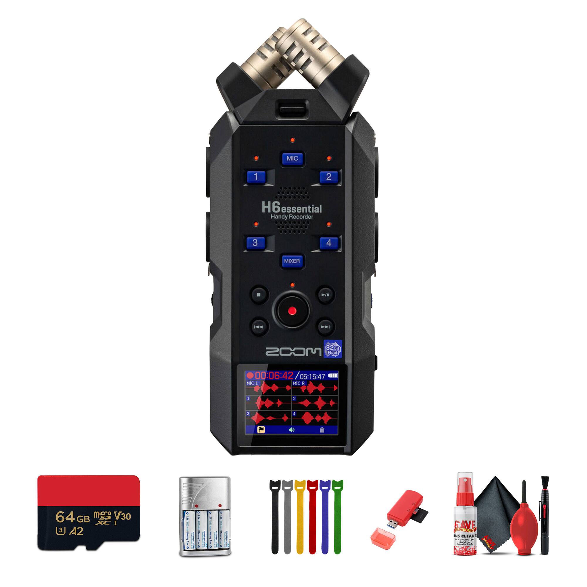 Zoom H6essential 6 Track 32 Bit Audio Recorder + Bluetooth Adapter ...