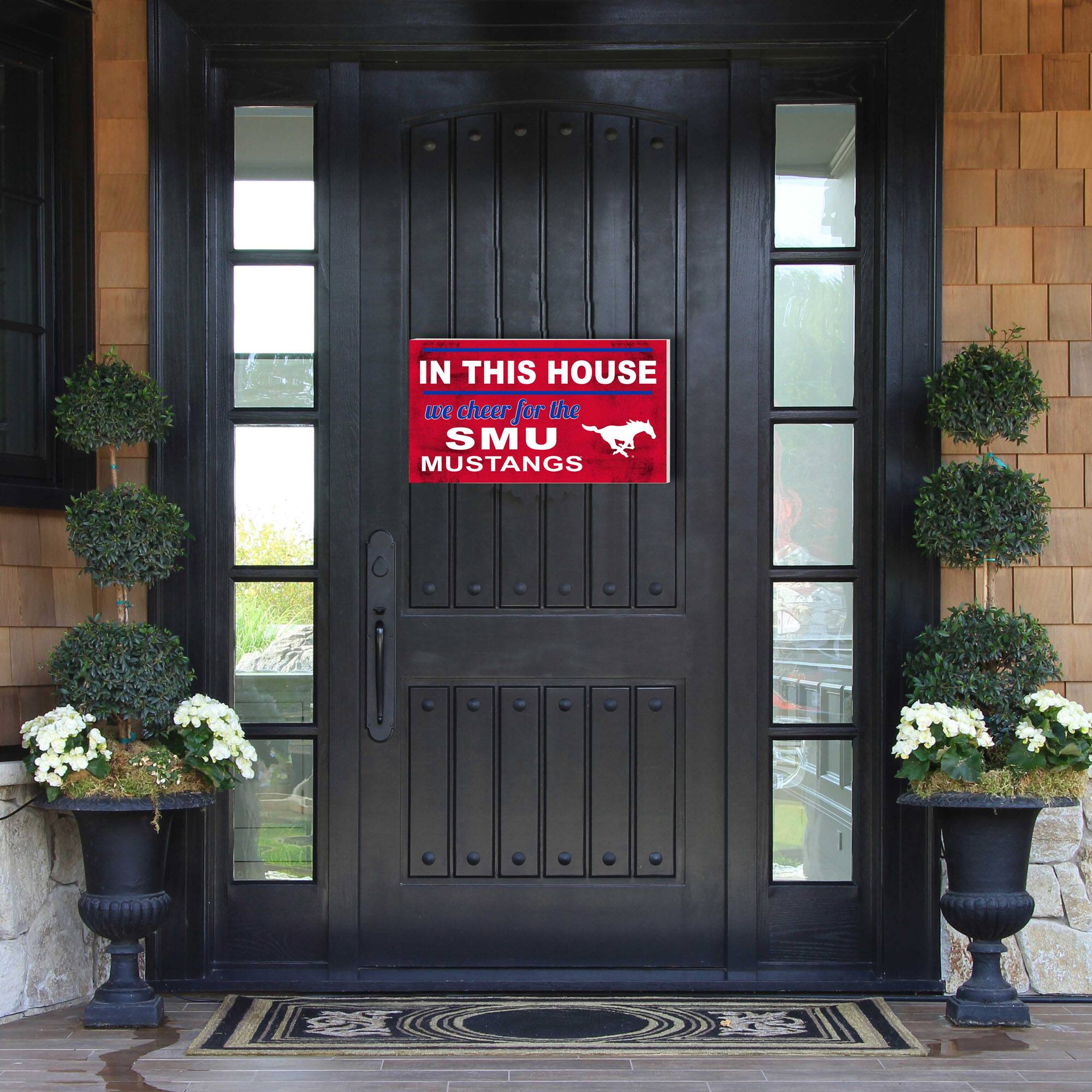 Jardine SMU Mustangs 11'' x 20'' Indoor/Outdoor In This House Sign Red ...