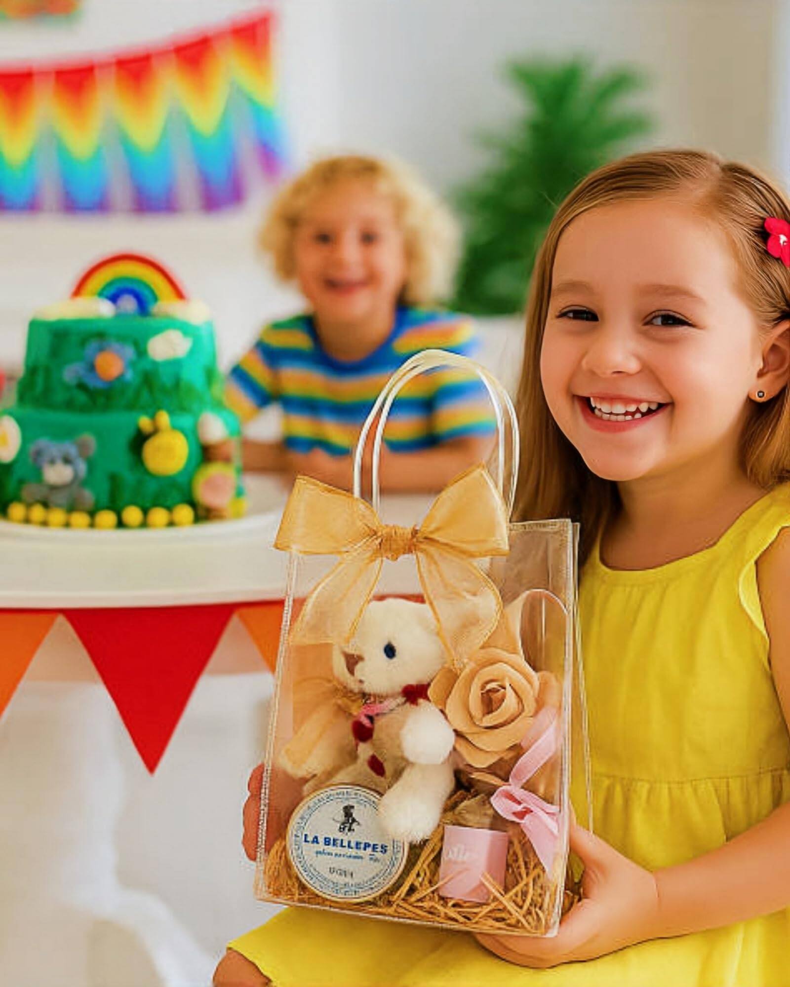 Auledio 25 Pack Clear Plastic Gift Bags with Handles,Reusable Party ...