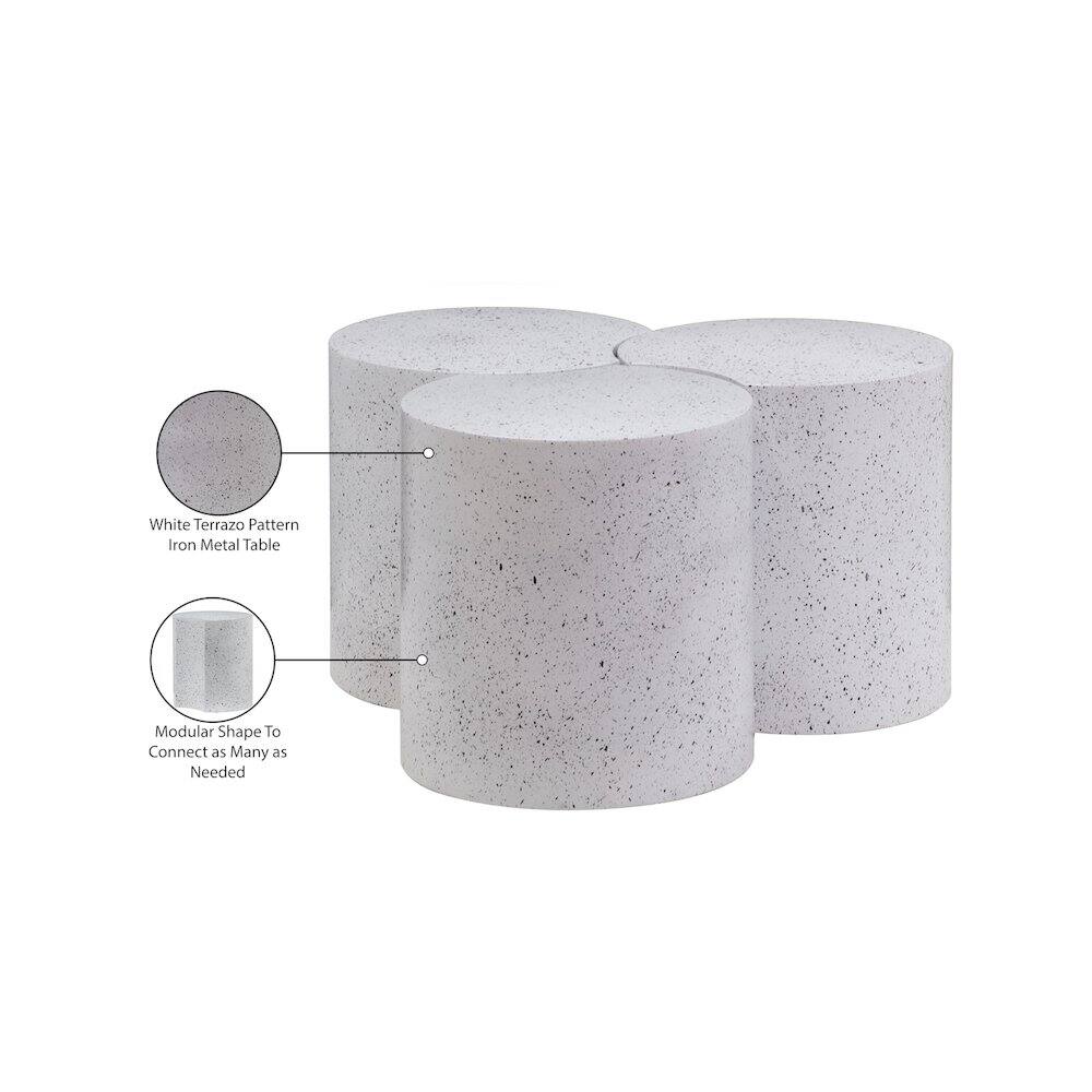 Meridian Furniture Dimple Coffee Table White 99084White-3E - Best Buy