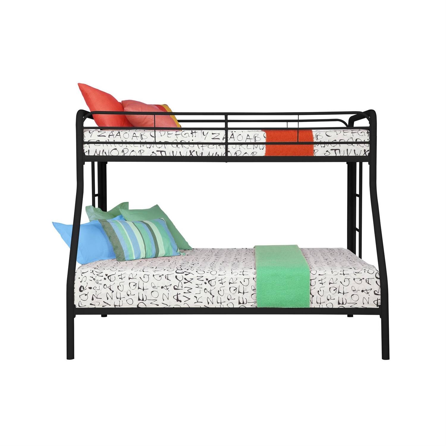 Hivvago Twin over Full size Bunk Bed in Sturdy Metal Black DTOFB172 ...