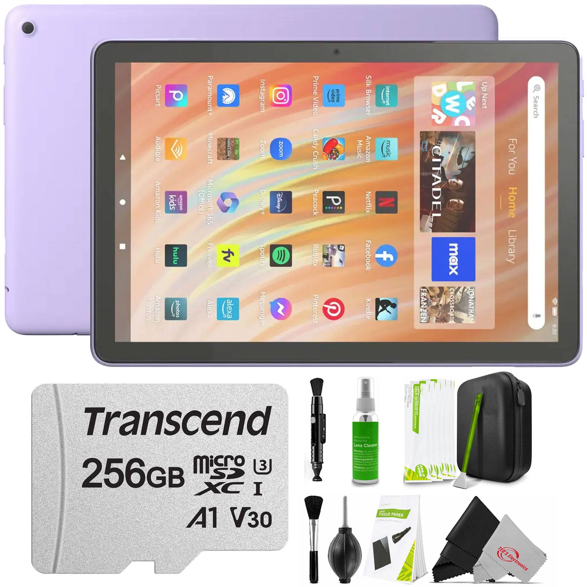Amazon Fire HD 10 64GB 10.1" Tablet 13th Gen 256GB MicroSDXC Bundle ...