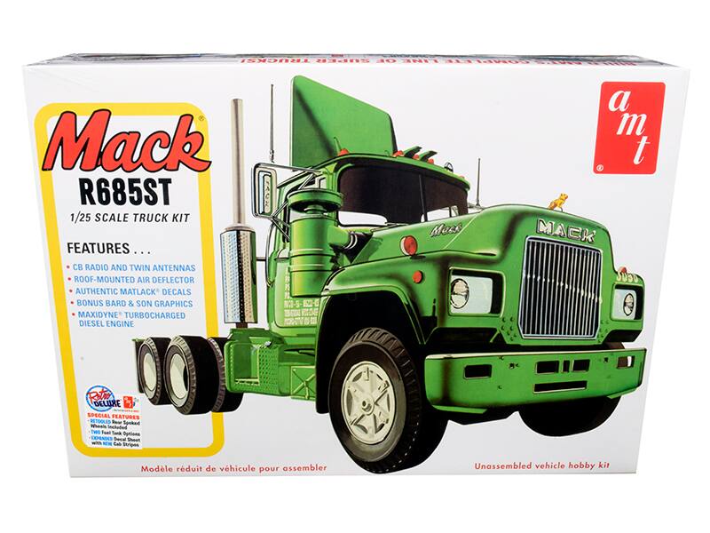 Skill 3 Model Kit Mack R685ST Semi Tractor Truck 1/25 Scale Model by ...