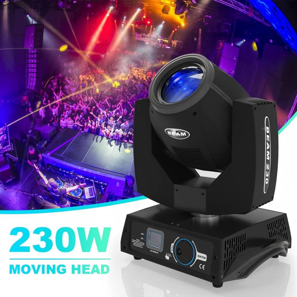 UKing Stage Lights 230W Moving Head Beam Light 16+8 prism Gobo DJ stage ...