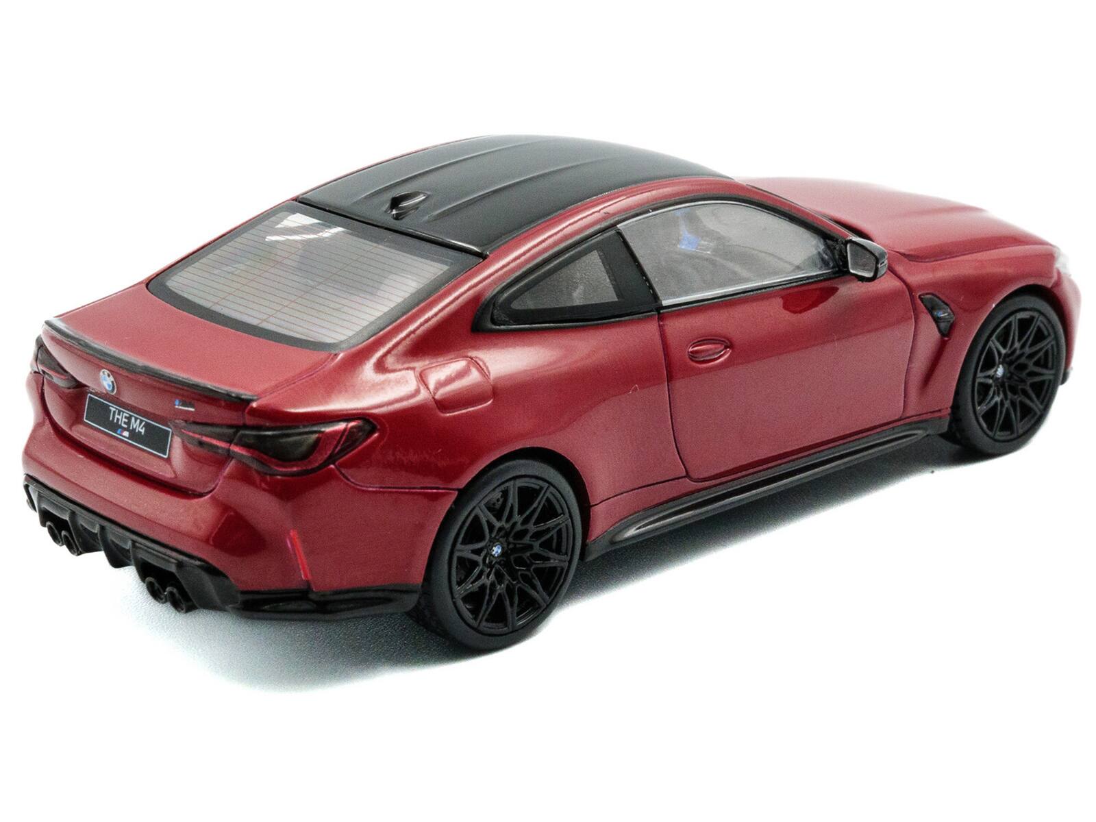 2023 BMW M4 Competition (G82) Imola Top 1/43 Diecast Model Car by Solido Red with Black S4316001 ...