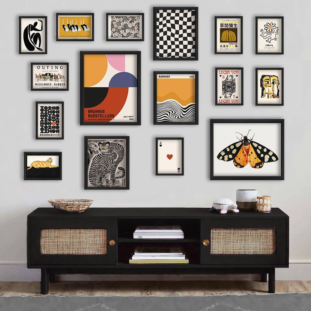 Hirose Alice ANERZA Framed Eclectic Wall Art Decor Modern Maximalist ...