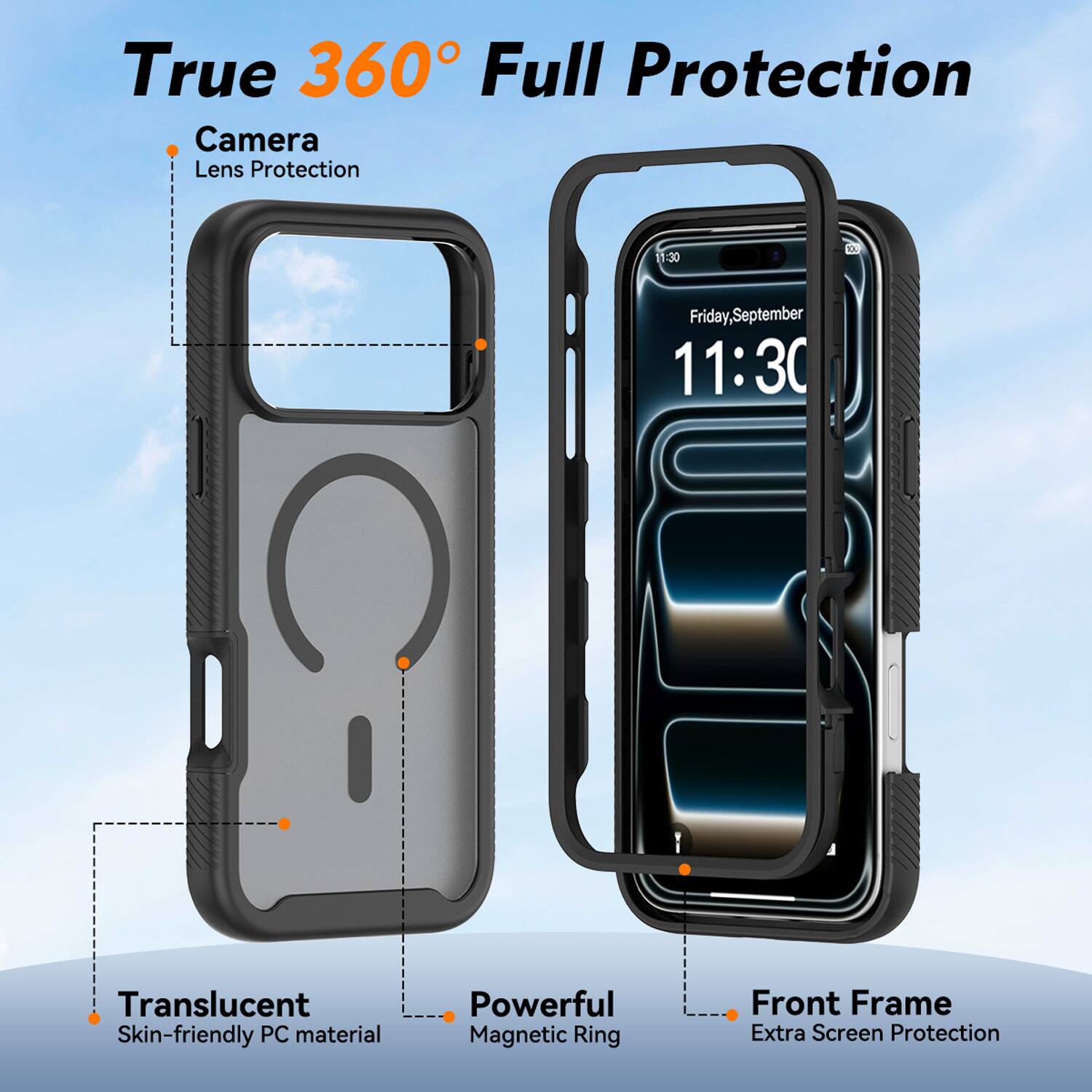 Dteck Magnetic Matte Case for Apple iPhone 17 Pro,Military Grade ...