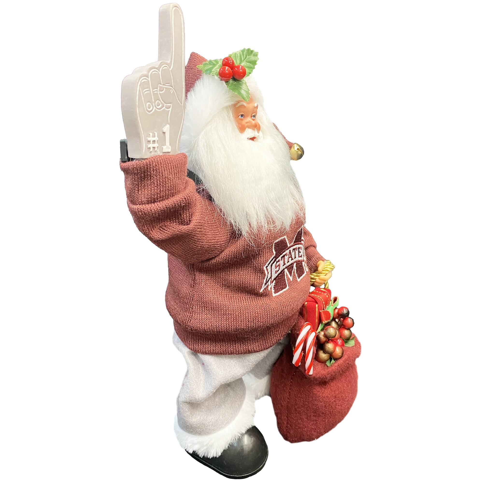 Santa's Workshop Mississippi State Bulldogs 12" Animated Musical Santa ...