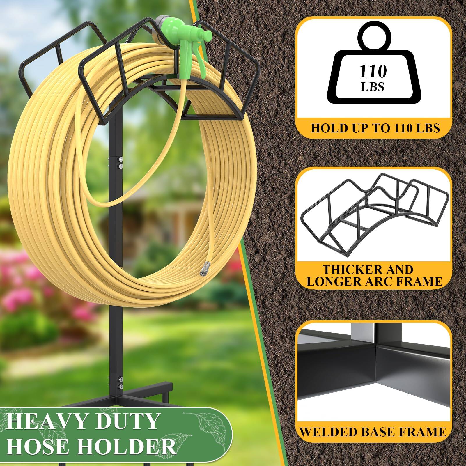 NICHOLAS KLEIN Super Stable Garden Hose Holder Removable Water Holders ...
