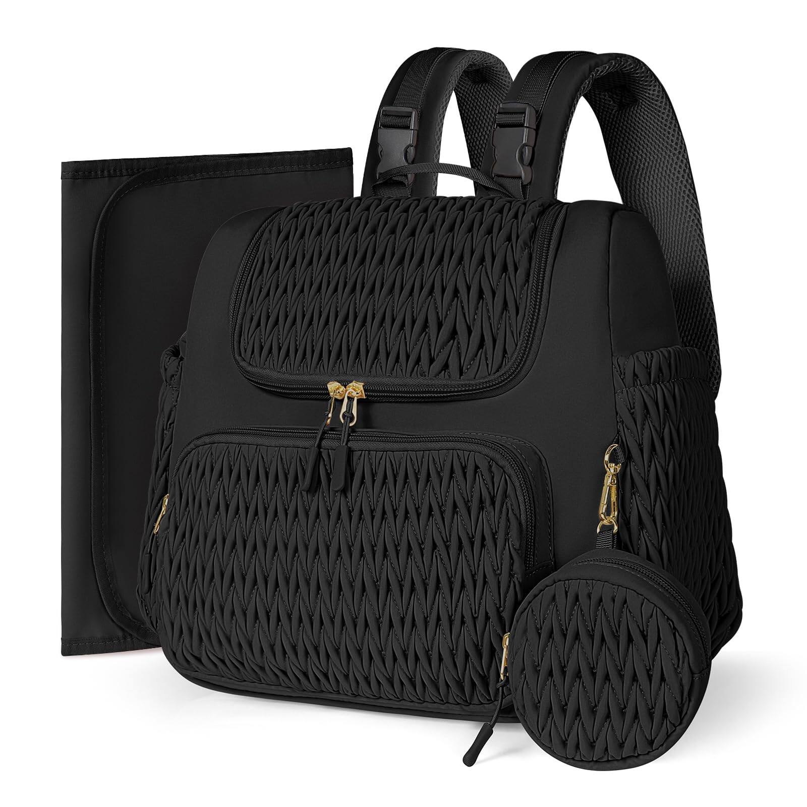 Cozy Serene Diaper Bag Small Backpack Stylish Quilted Backpacks Mini ...