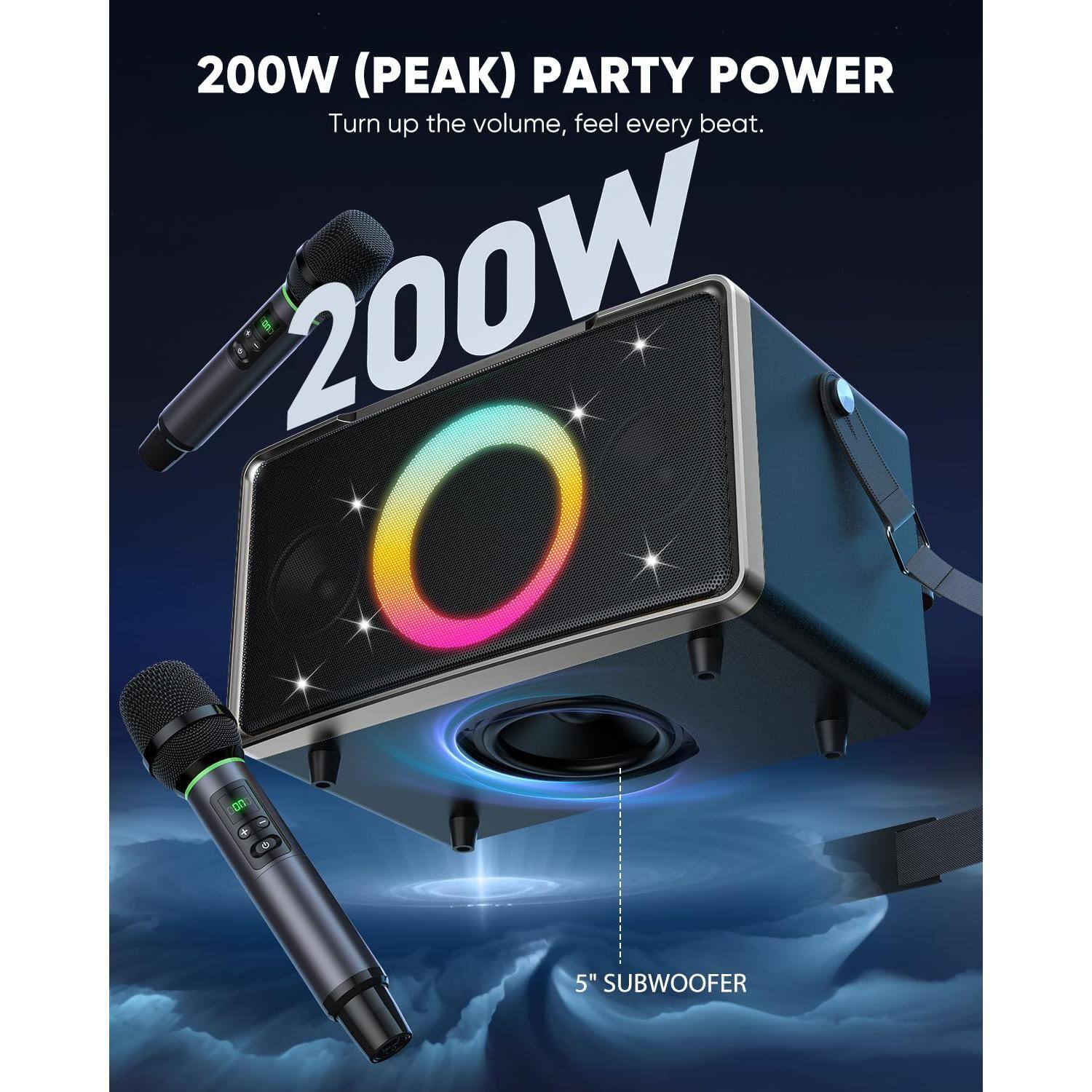 Cozy Serene Wireless Speakers Loud Sound Light Show Fast Charging Light ...