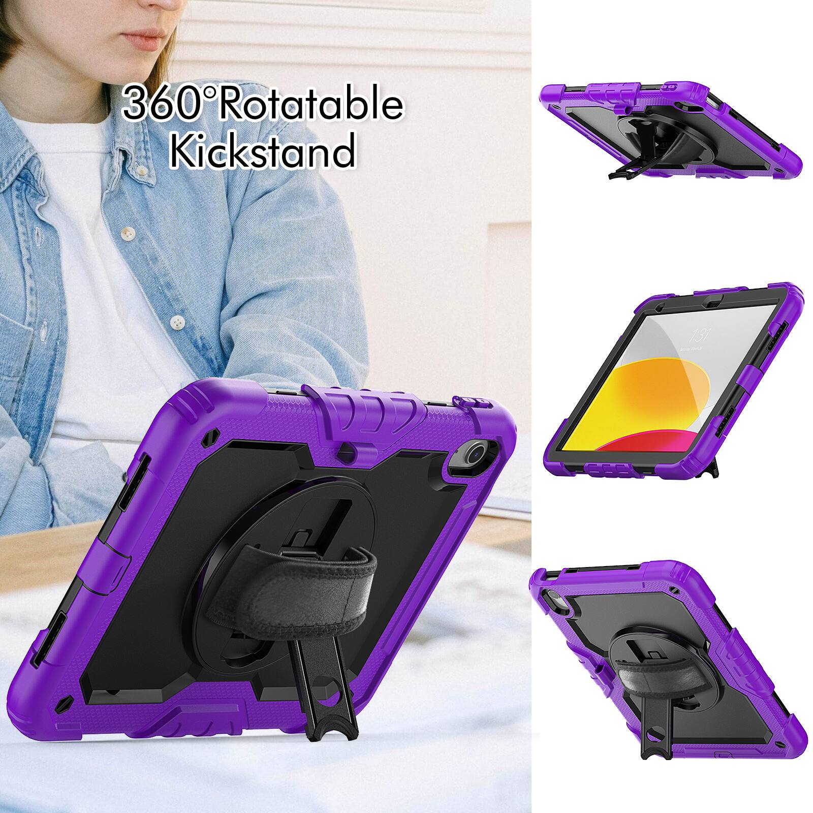 Dteck For Apple iPad 11"(A16 chip 2025)&iPad 10th 2022 Three Layer ...