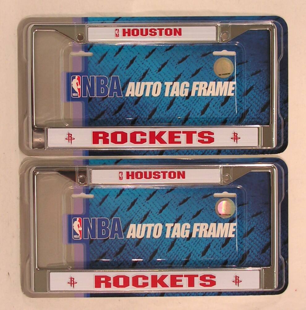 Rico Industries Houston Rockets NBA Chrome Metal License Plate Frame ...