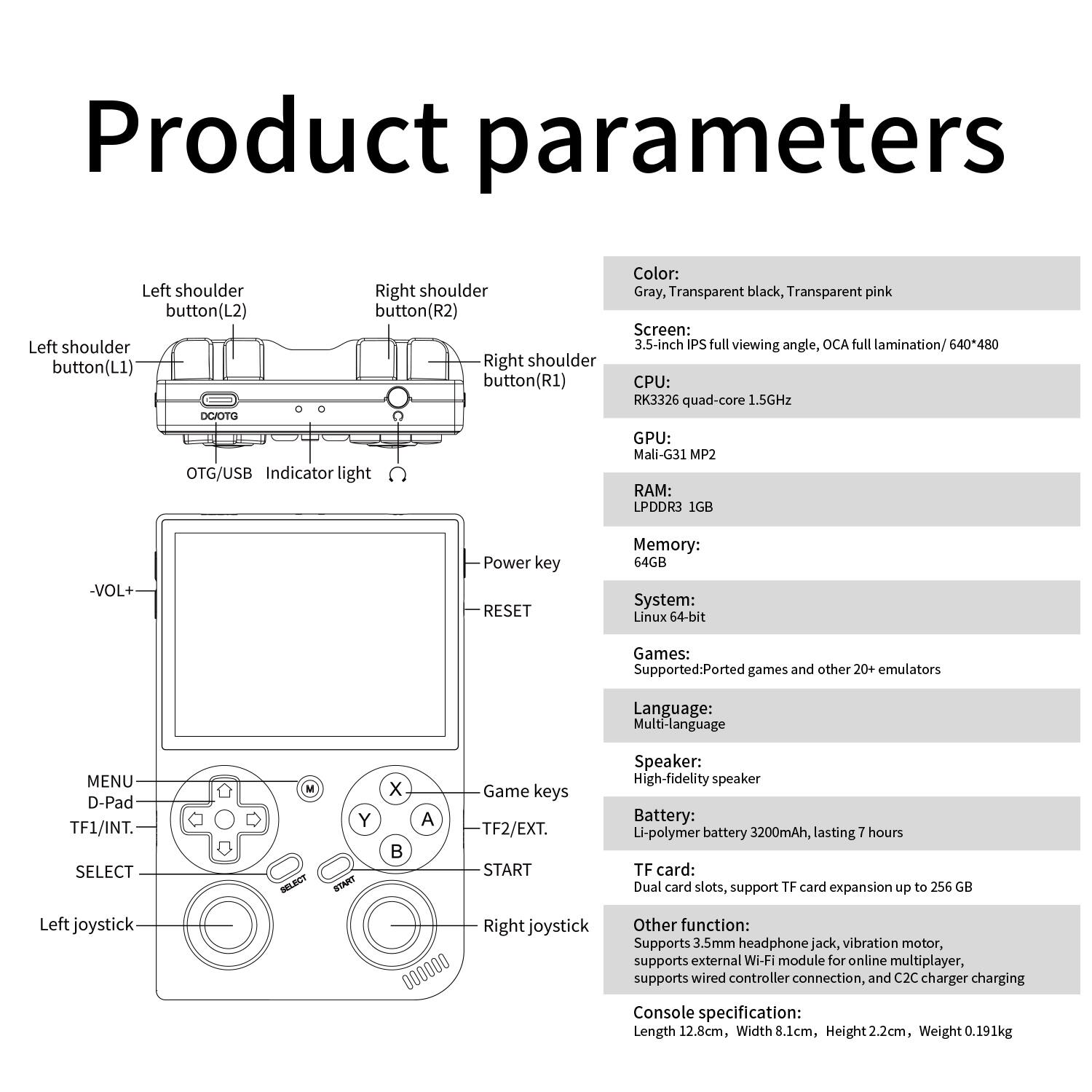 G350 Retro Handheld Console – 3.5" IPS, 4371 Games, WiFi & HDMI - Best Buy