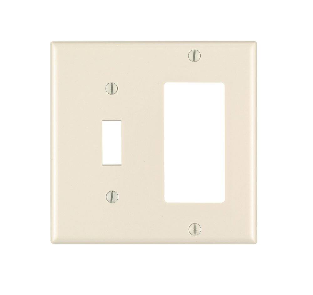 Leviton Decora 2 gang Thermoset Plastic Decorator/Toggle Wall Plate 1 ...