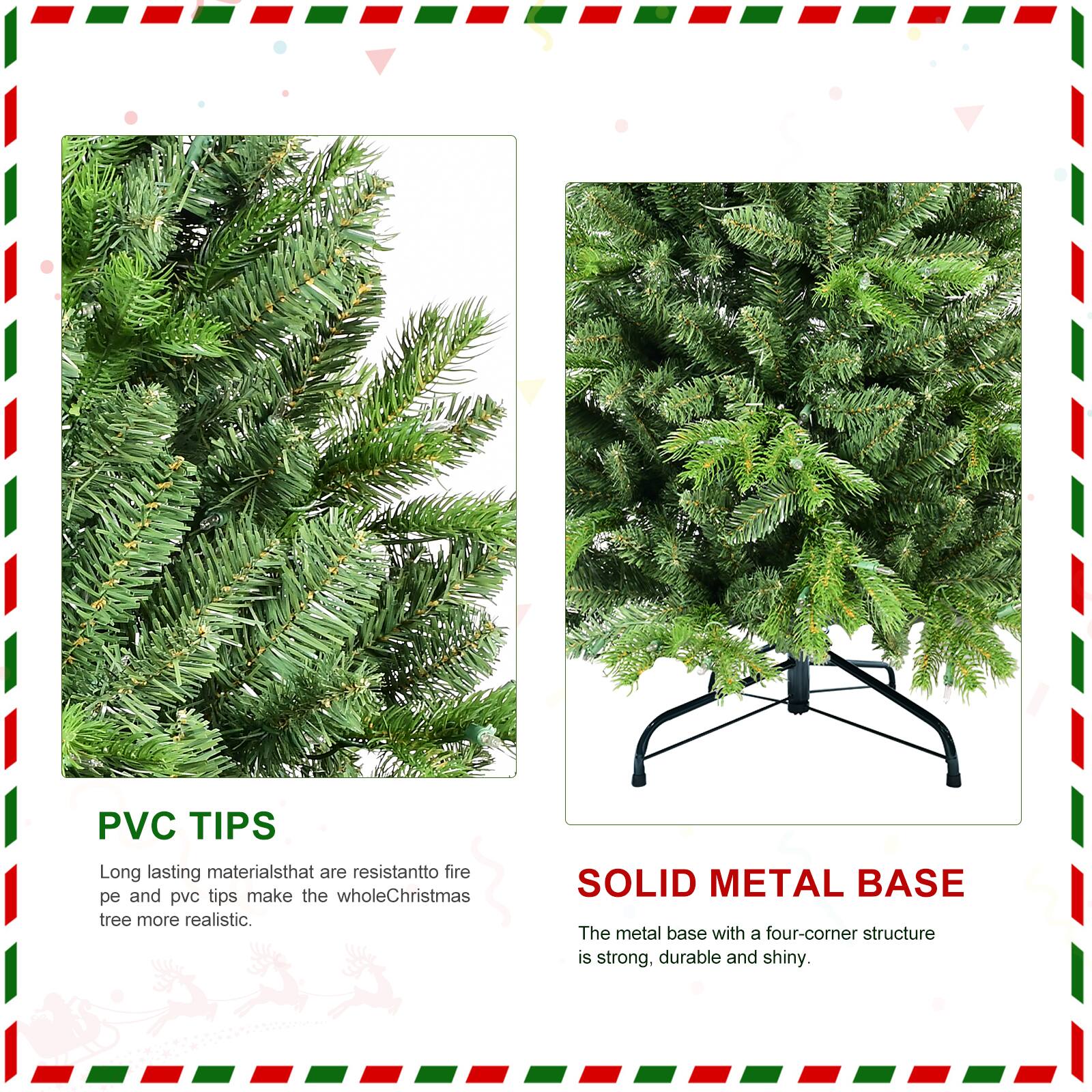 APRILSOUL 7FT Christmas Tree with 1375 PE and PVC Tips Full Bodied ...