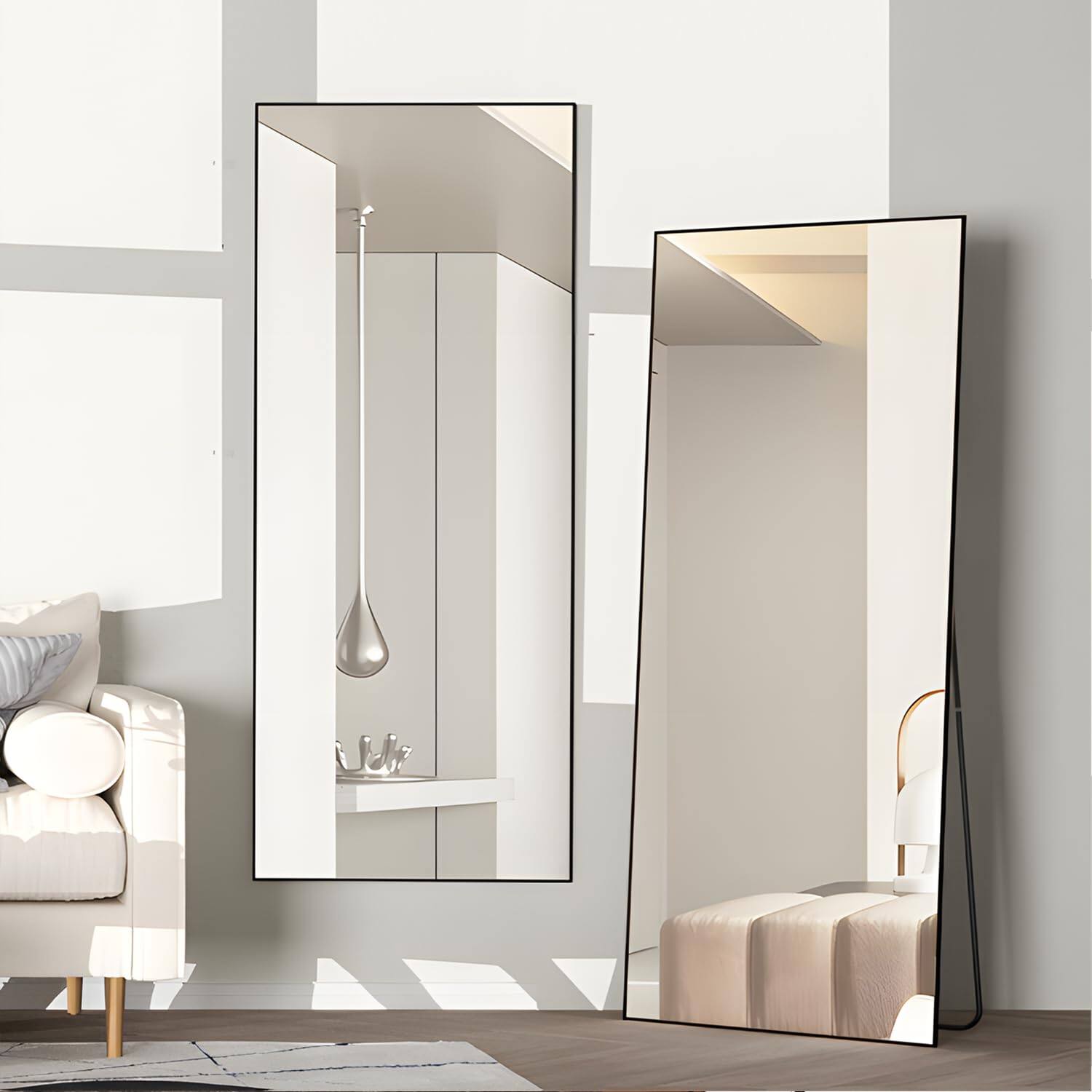 Live At Space Full Length Mirror Floor Large 57"x24"black Body ...