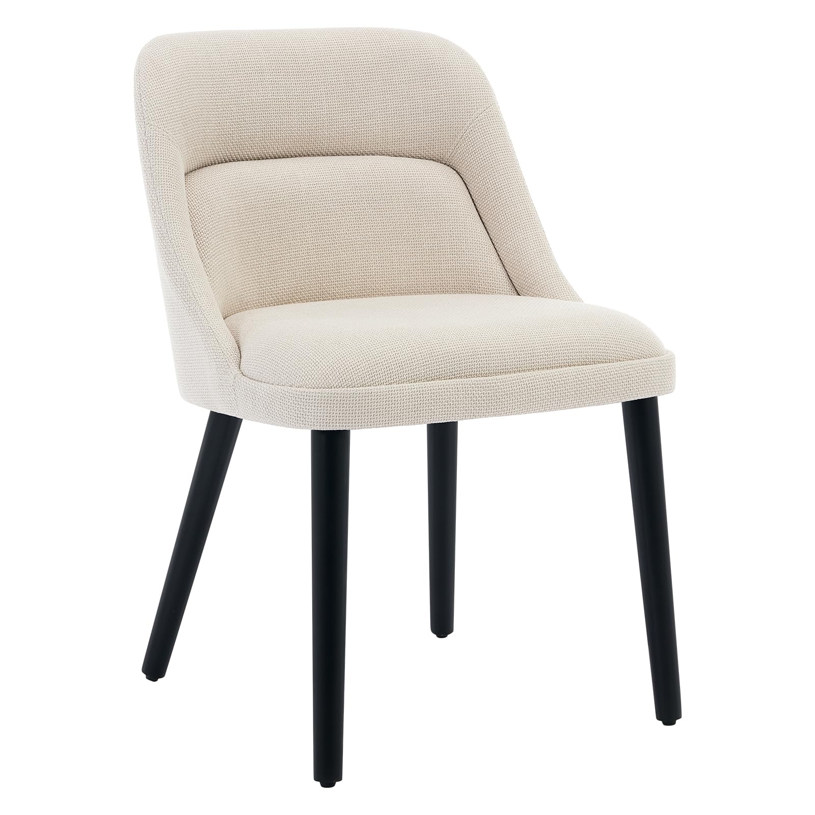 Jojoka Dining Chairs Set of 4, Upholstered Linen Fabric Dining Chairs ...