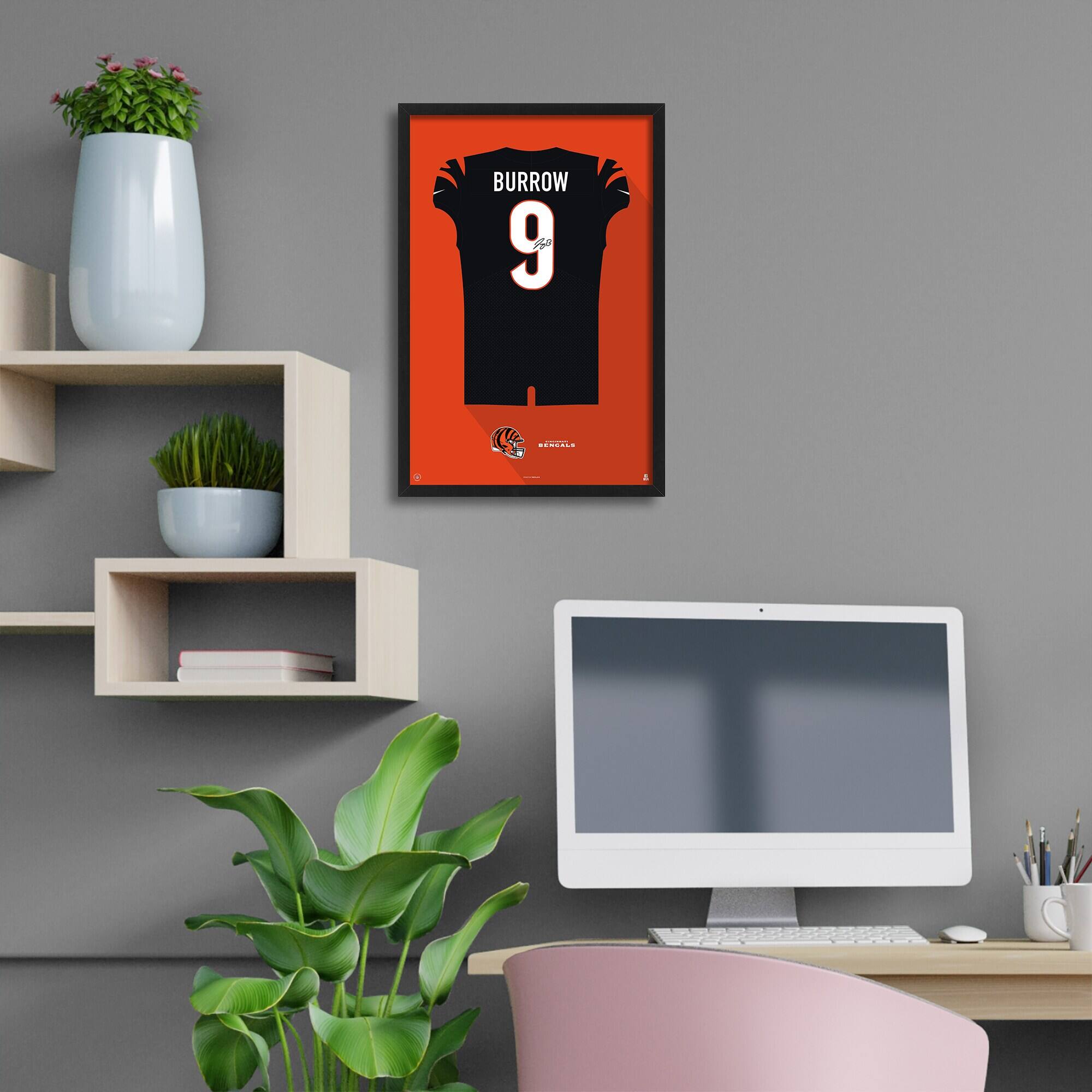 Sporticulture Joe Burrow Cincinnati Bengals Home Jersey Framed Art ...