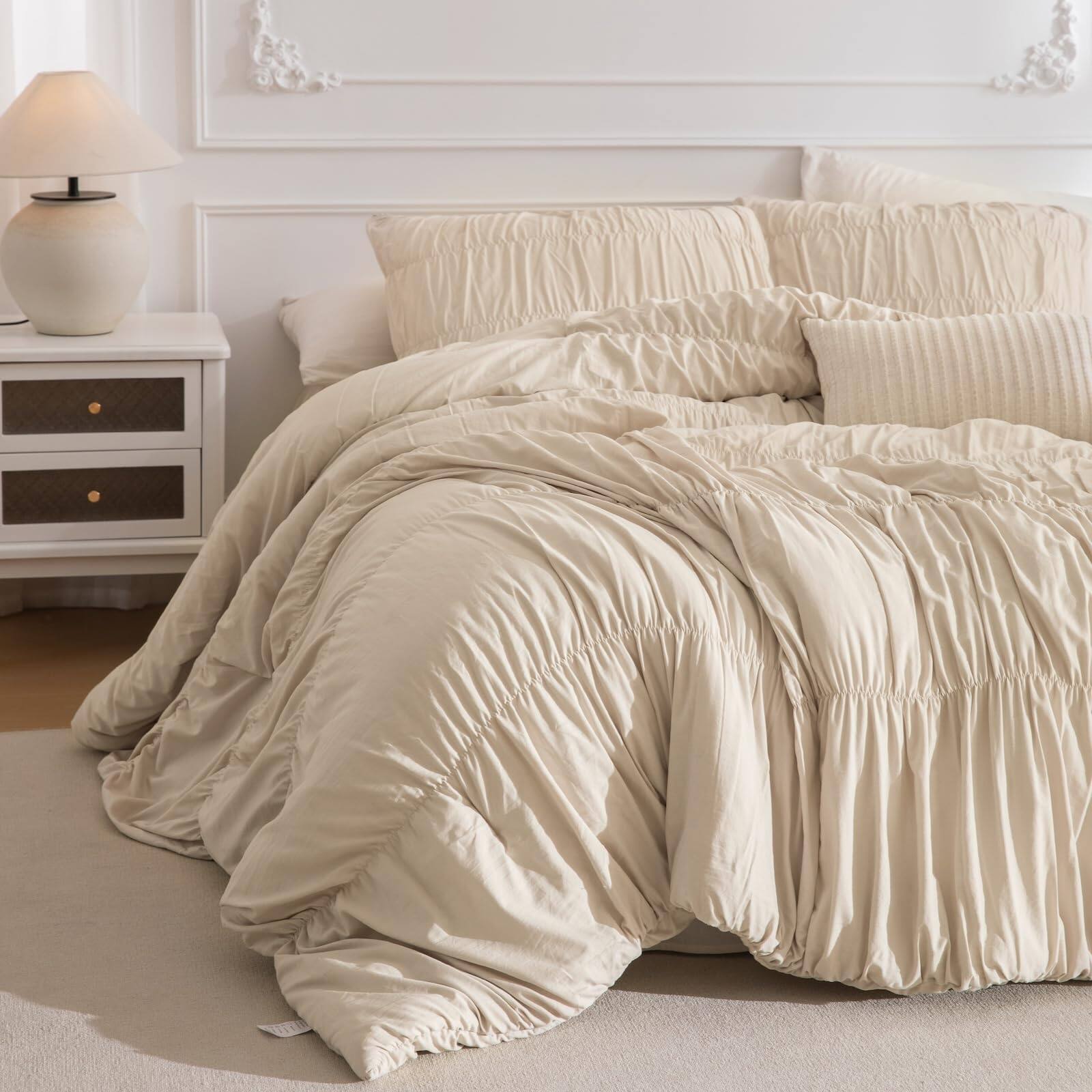 Comfort Essence Comforter Set For Queen Bed 3 Pieces Shabby Boho Chic ...