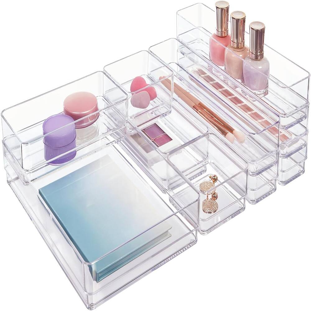 RTMB SimpleSort 10 piece stackable clear drawer organizer set | multi ...