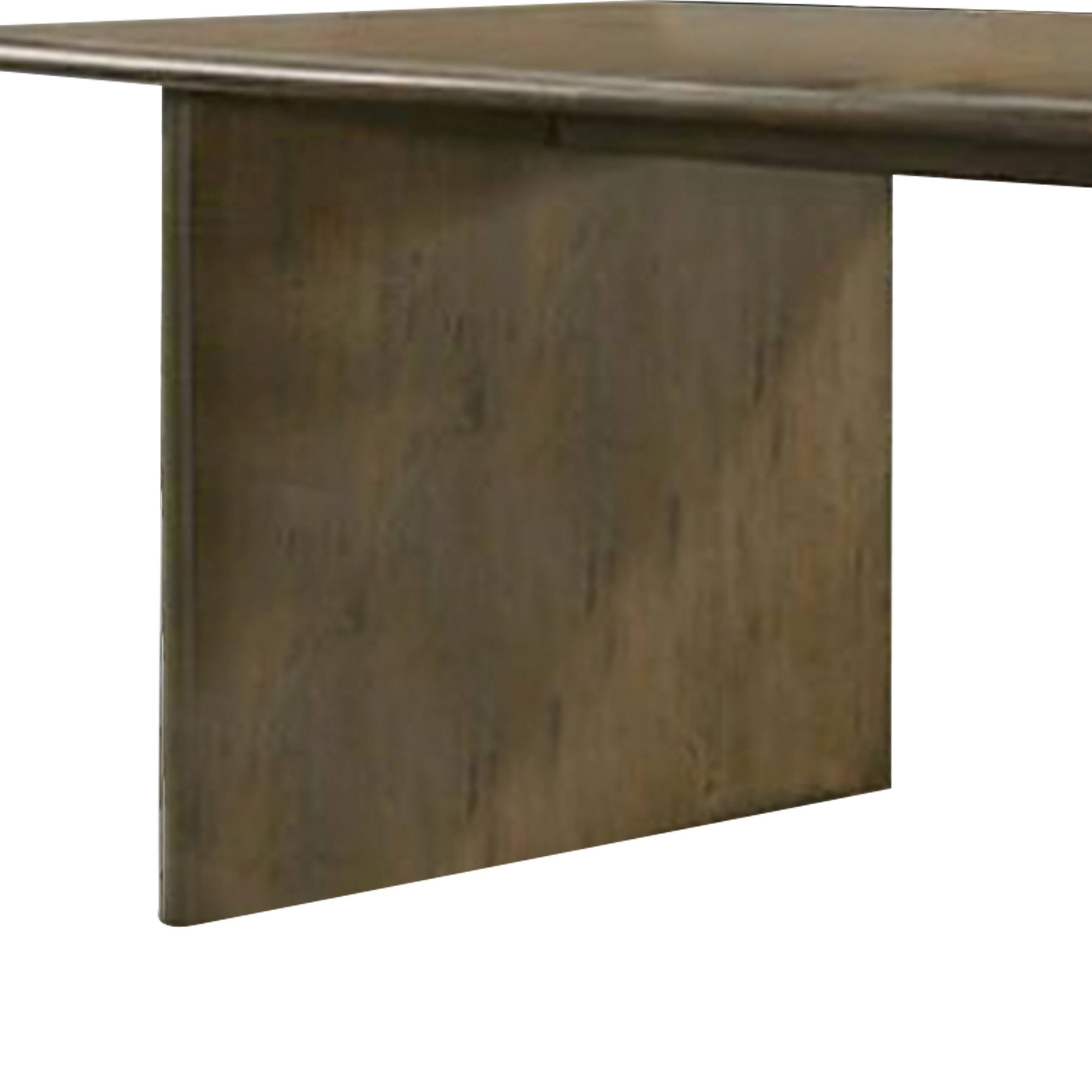 Manhattan Lane Gael 72 Inch Dining Table, Rectangular, Curved Panel Legs, Textured Brown ...