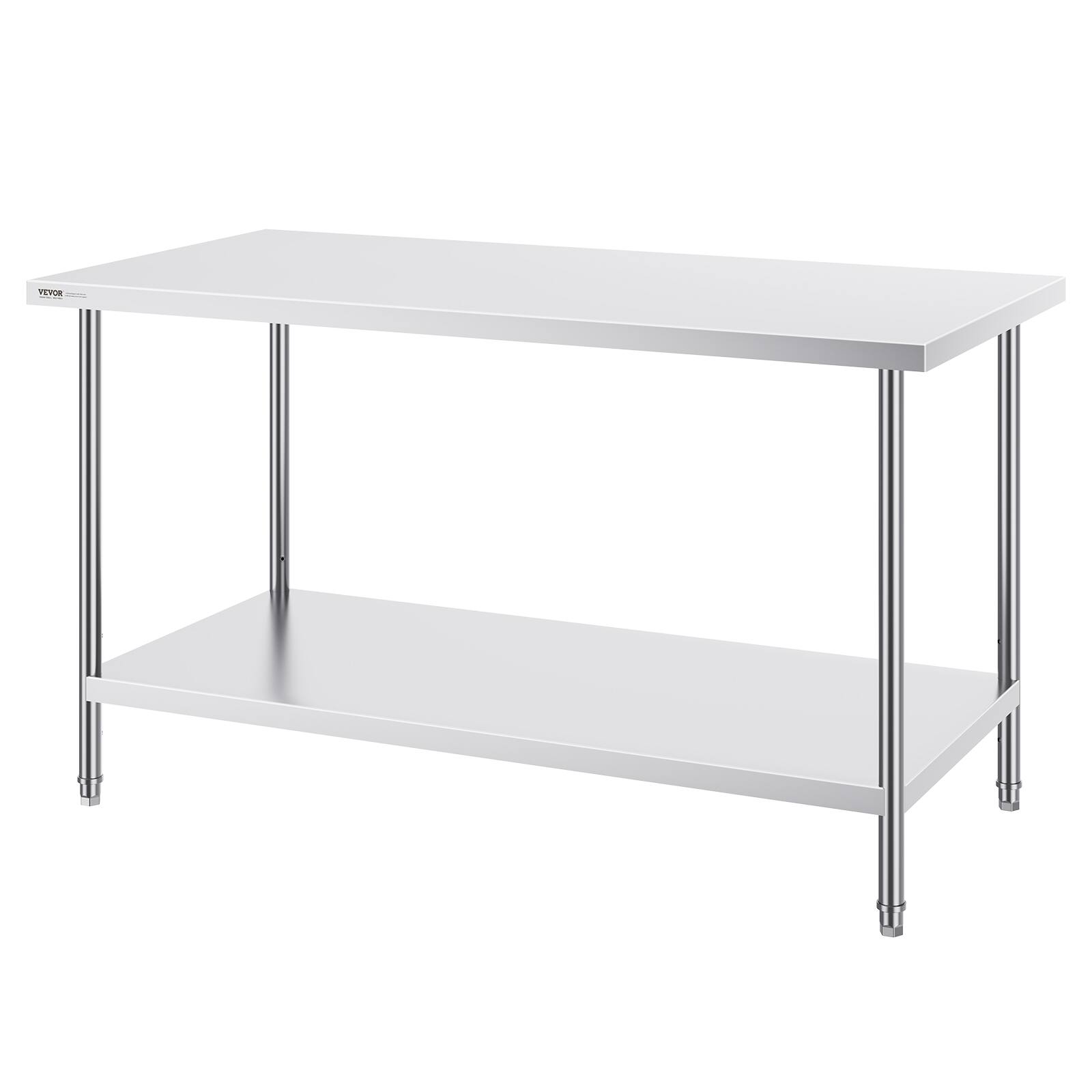 VEVOR Stainless Steel Prep Table, 30 x 60 x 34 Inch, 910 lbs Load ...