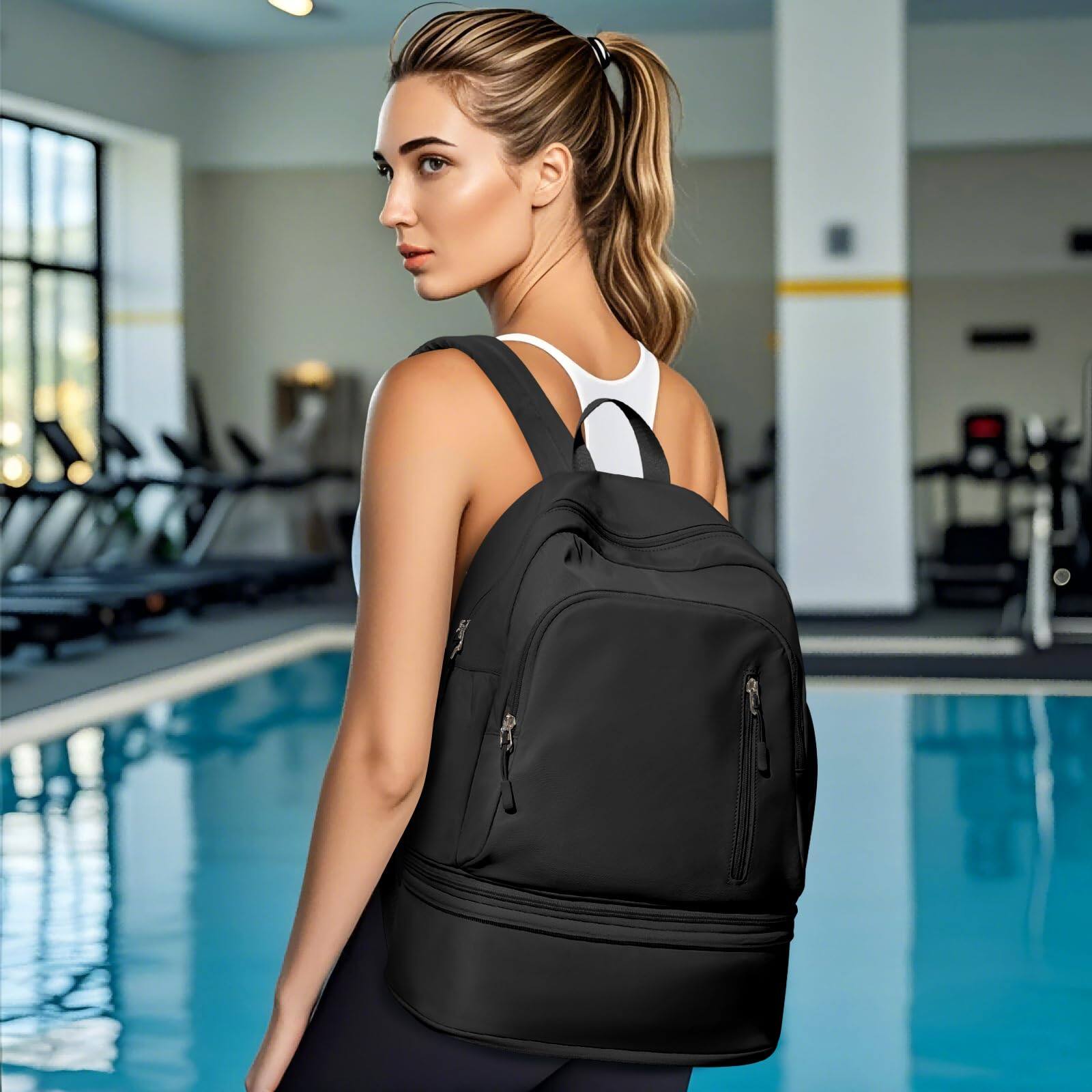 Pacoar Cade Gym Backpack For Women Men Lightweight Bag With Shoe ...