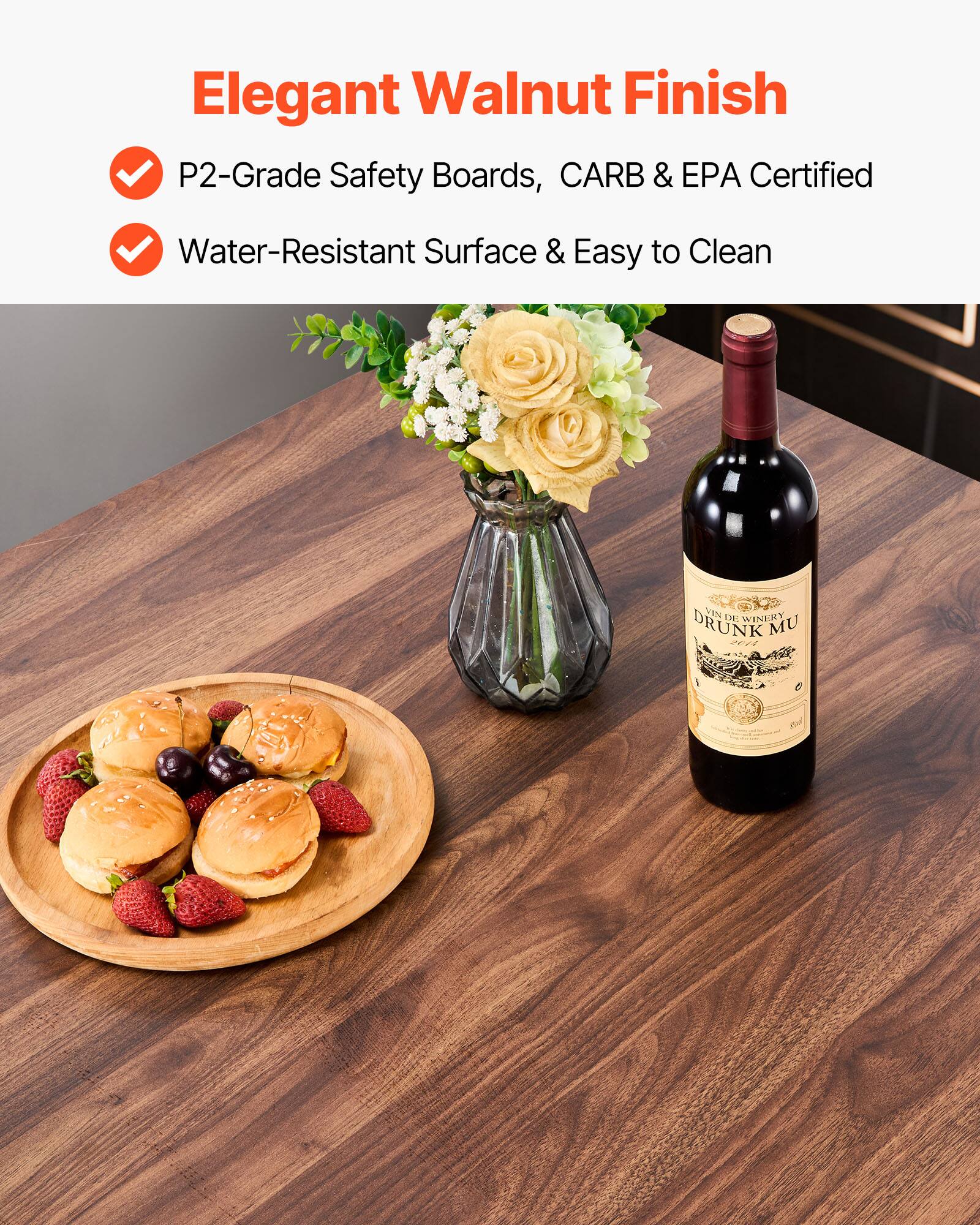 VEVOR Bar Table, 5PCS 35″ Bars Tables Set, Bar Tables and Chair Set ...