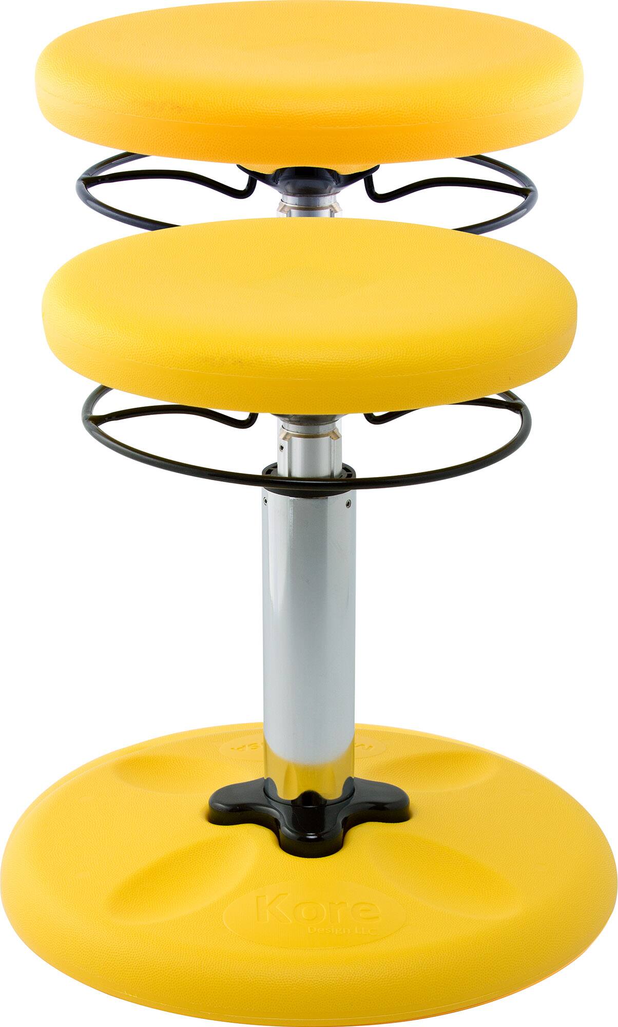 Kore Design Kids Adjustable Standard Wobble Chair 14 19" Yellow KOR3103 ...