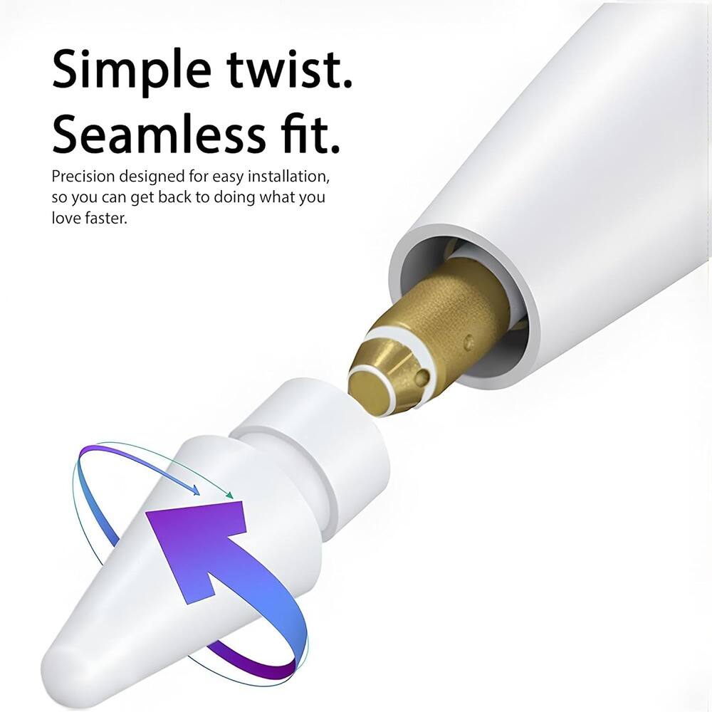 RTMB Apple Pencil Tips Replacement, 4 Pack, USB C Compatible 4 White ...