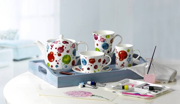 Jiallo Roy Kirkham Splash Alice Bone China Teapot, Bone China Ceramic ...
