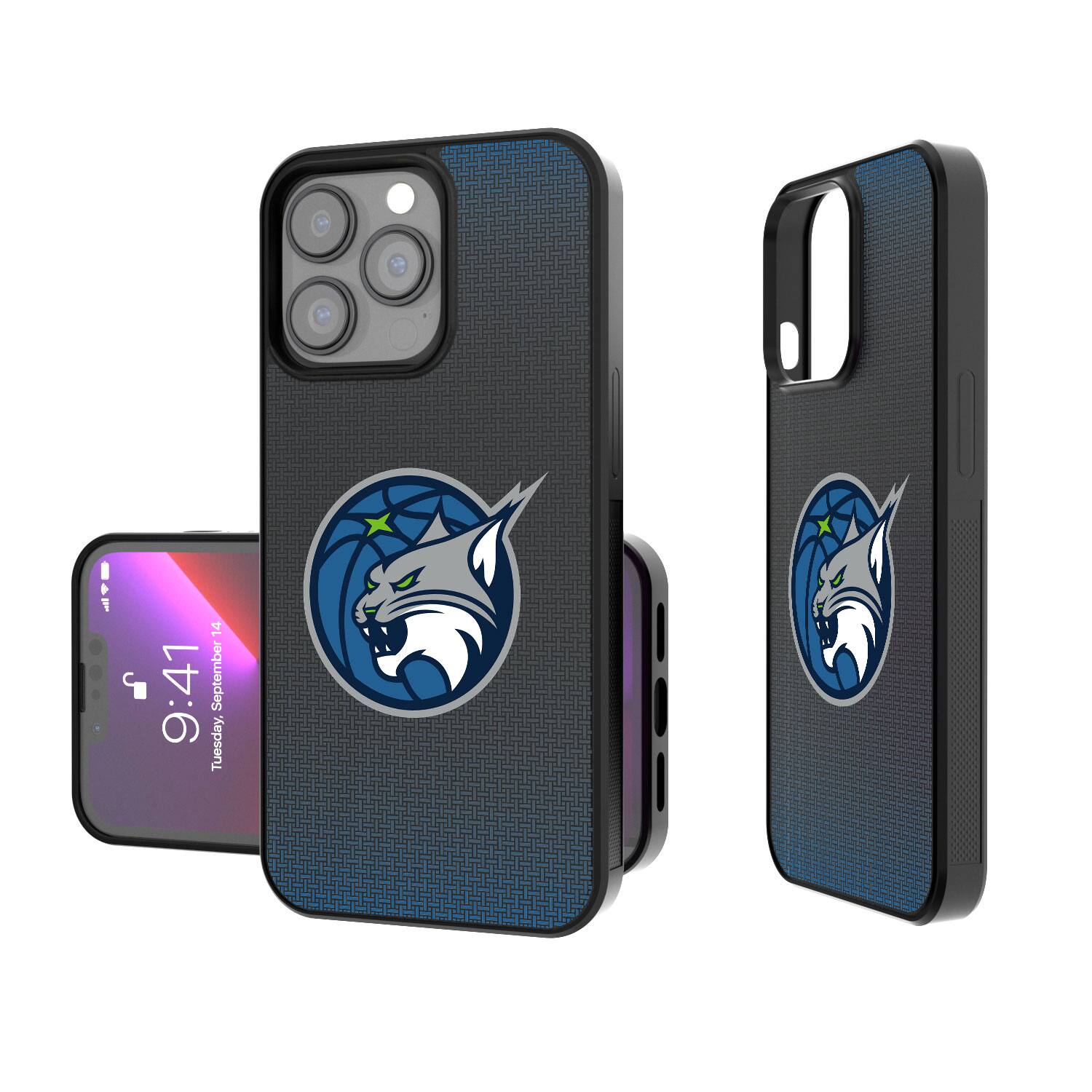 Keyscaper WNBA Minnesota Lynx Linen Logo iPhone Bump Case 14 Plus Black ...