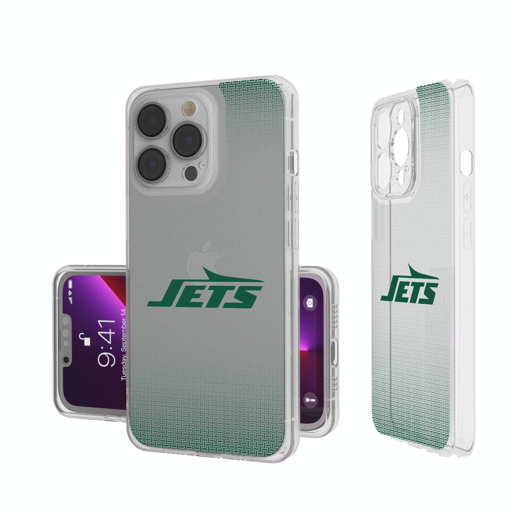Keyscaper NFL New York Jets Linen Logo iPhone Clear Case 14 Pro Max ...