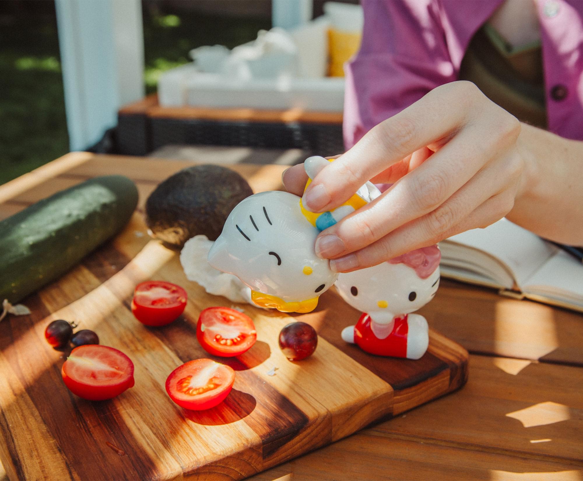 Silver Buffalo Sanrio Hello Kitty and Mimmy Ceramic Salt and Pepper ...