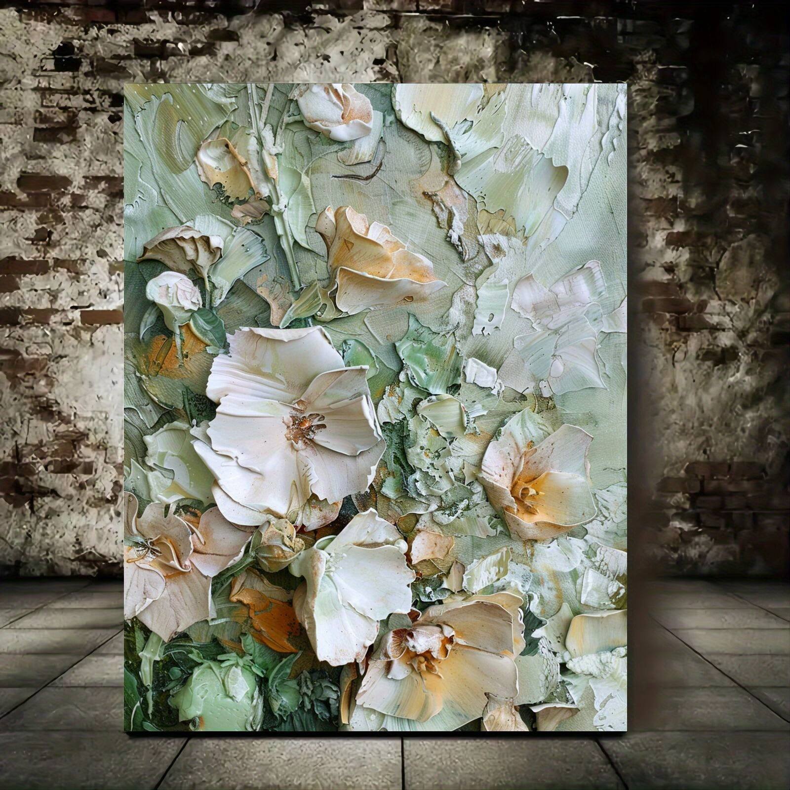 blue 1 piece of canvas painting with wooden frame, ready to hang ...