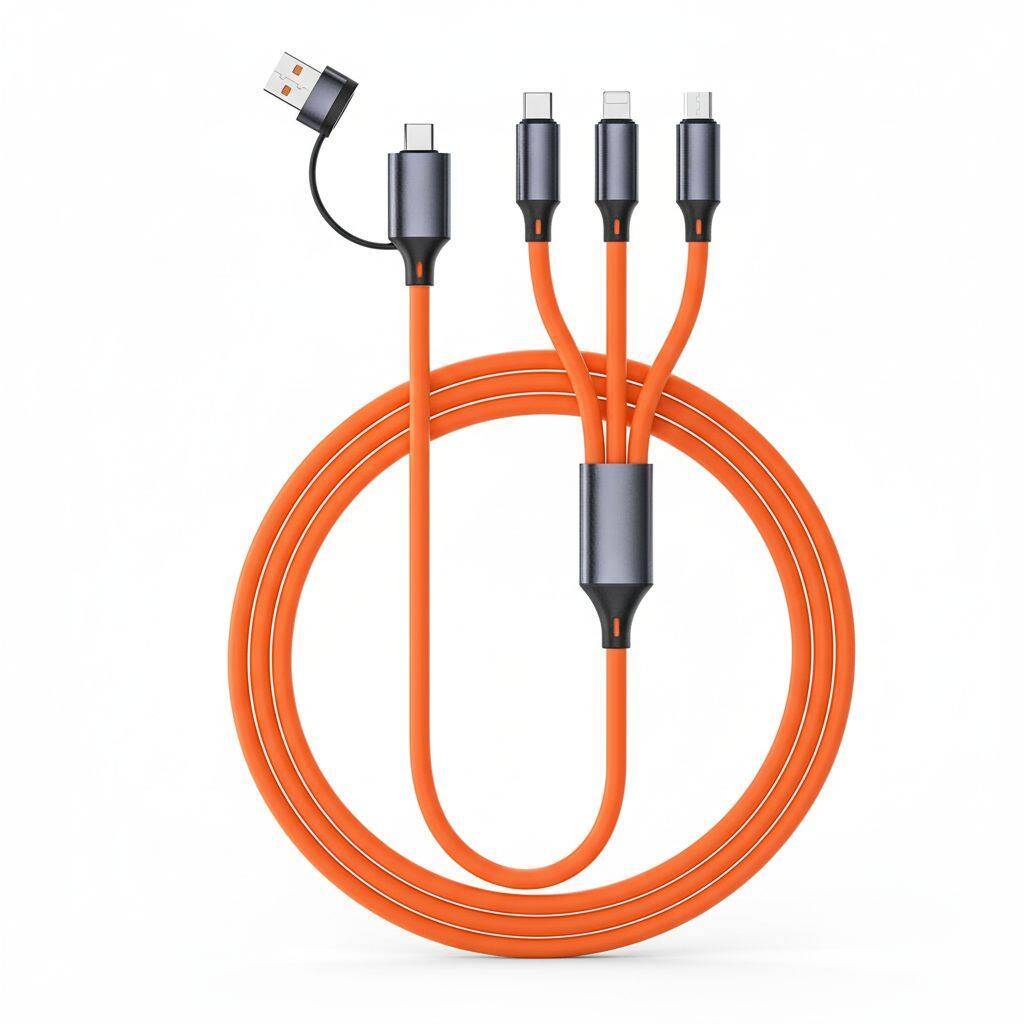 3P Experts Bold Dual 4 N 1 Charging Cable Orange 3PX-BOLD-ORG - Best Buy
