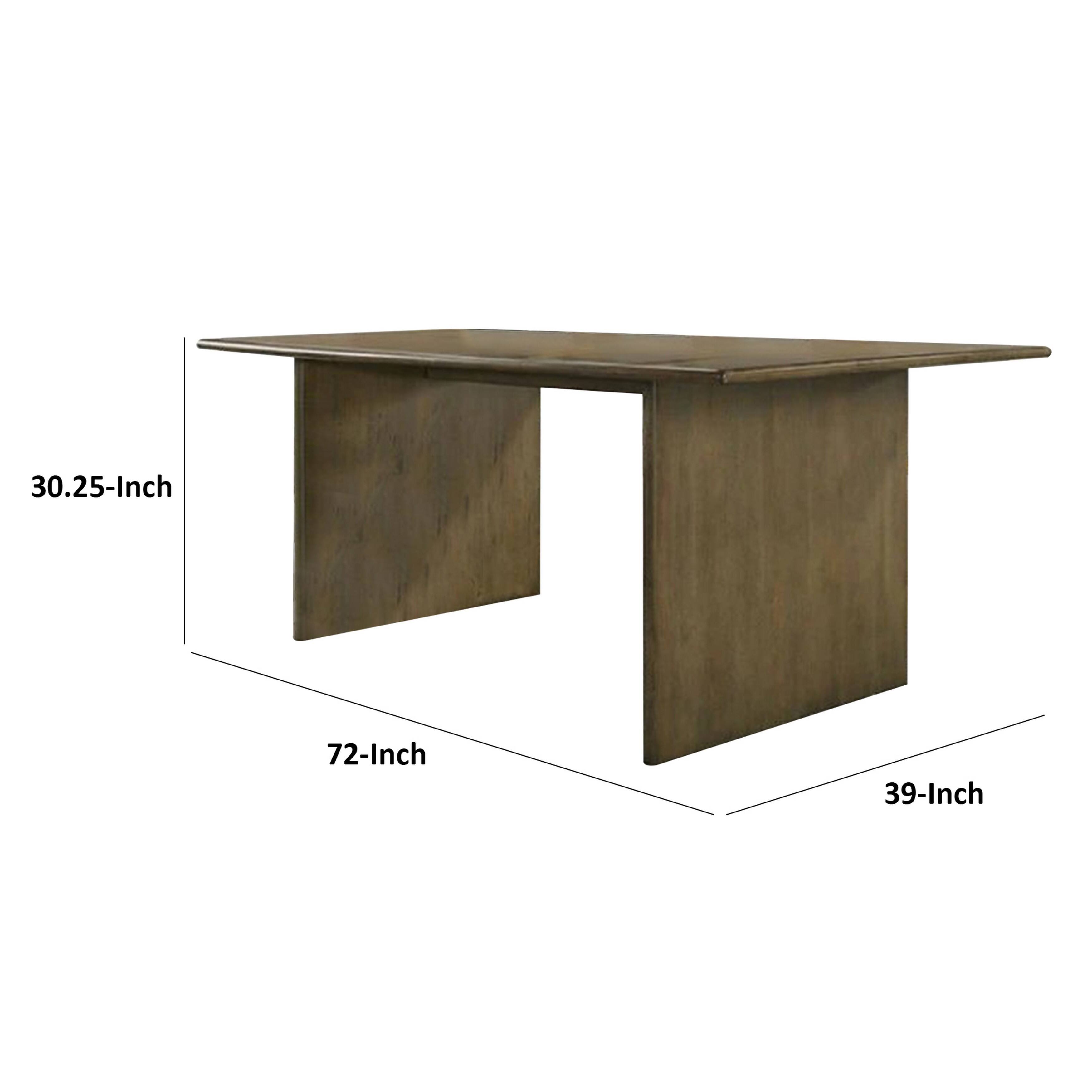 Manhattan Lane Gael 72 Inch Dining Table, Rectangular, Curved Panel ...