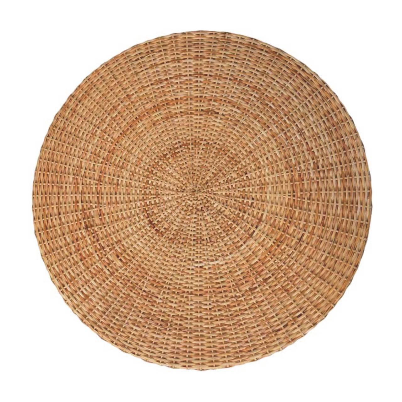 Artisan Furniture Solid Wood Regency Round Woven Coffee Table Brown ...