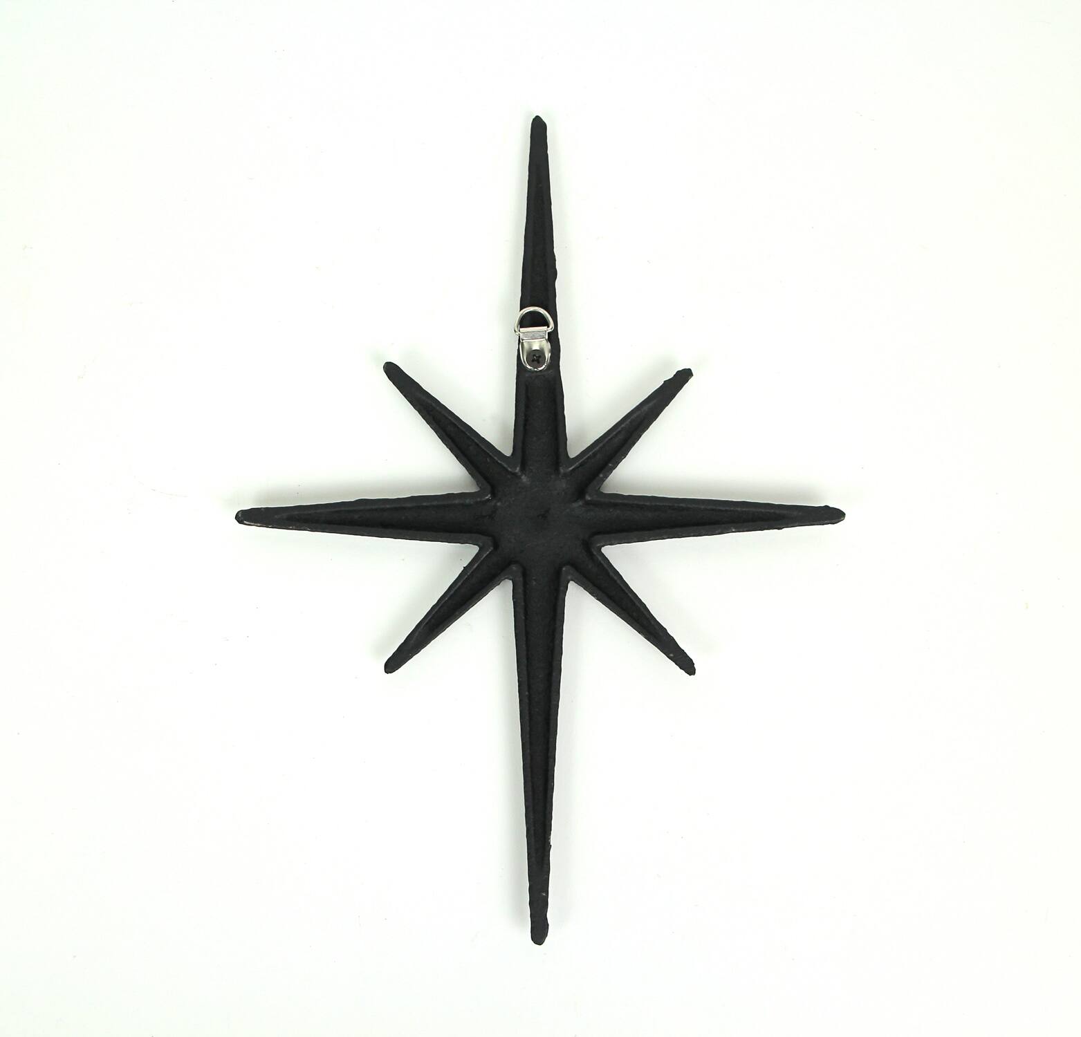 Zeckos Set of 3 Cast Iron Starburst Wall Hangings Mid Century 8 Pointed ...