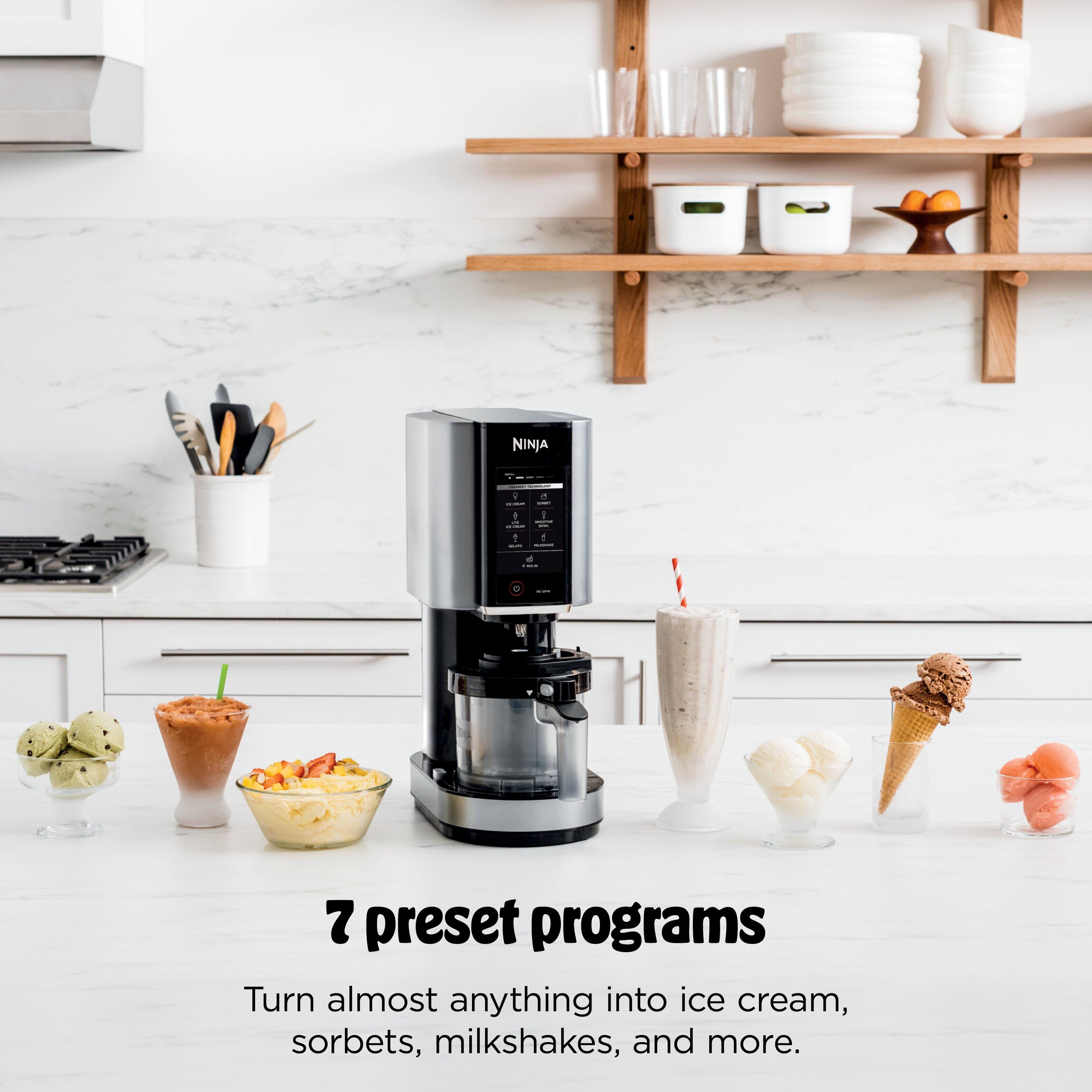 Ninja CREAMi, Ice Cream Maker, 7 One Touch Programs Cloud Silver NC301 ...