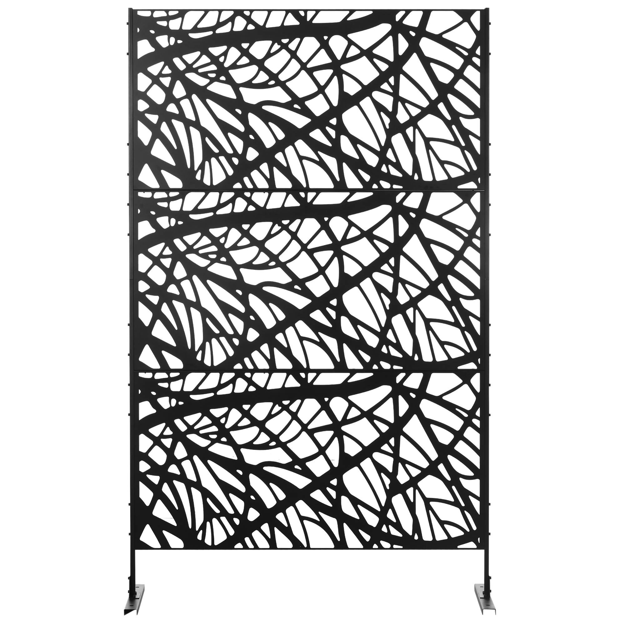 Outsunny Decorative Outdoor Privacy Screen, See Through Outdoor Divider ...