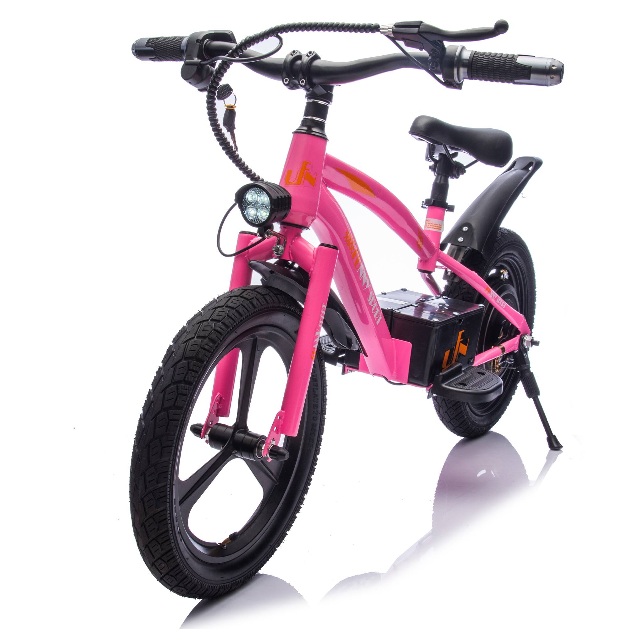 APRILSOUL 24V Kids Electric Dirt Bike 300W 1243MPH 16in Wheels 512 Years Pink SF-WO-W1578P335443 ...