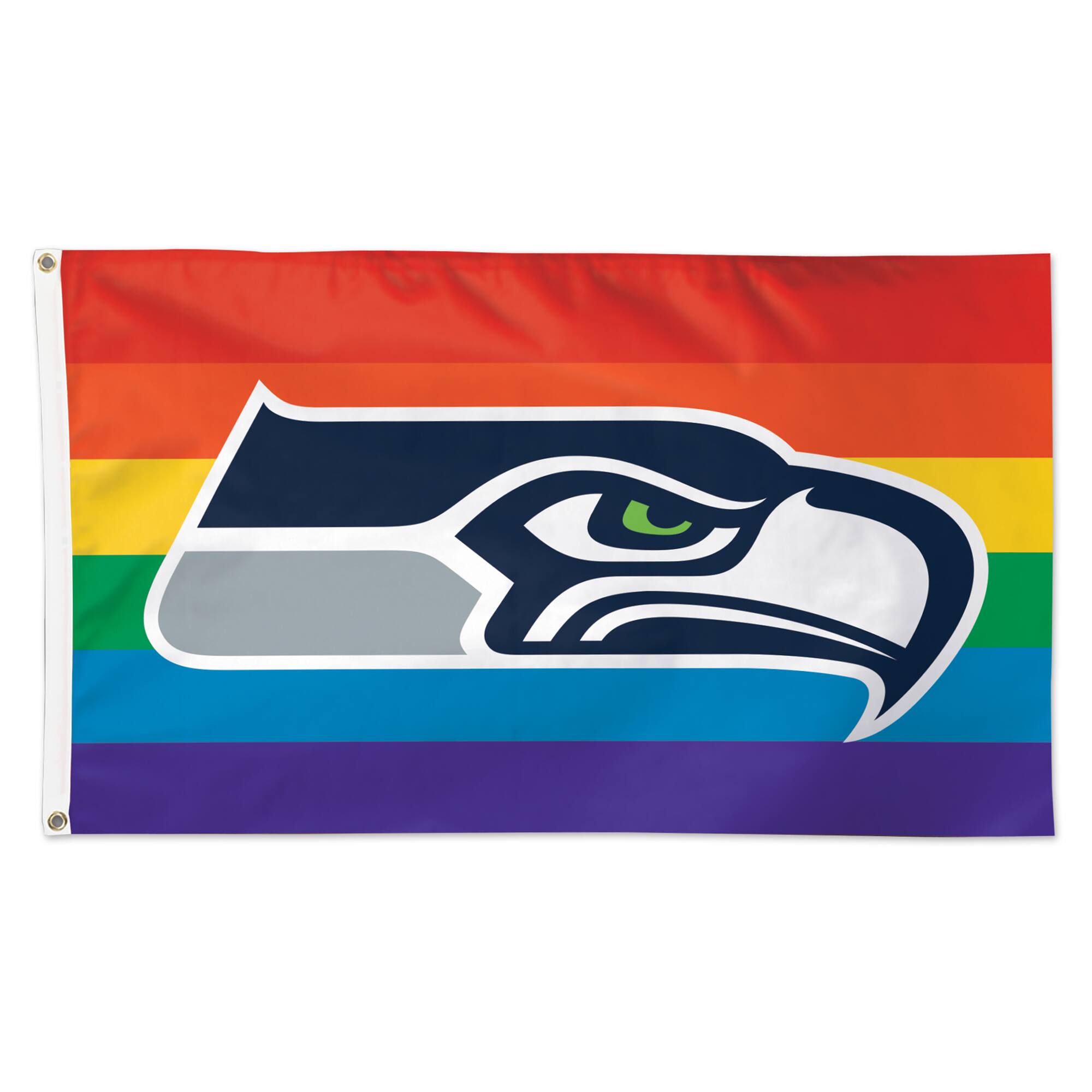 WinCraft Seattle Seahawks 3' x 5' Pride 1 Sided Deluxe Flag Multicolor ...